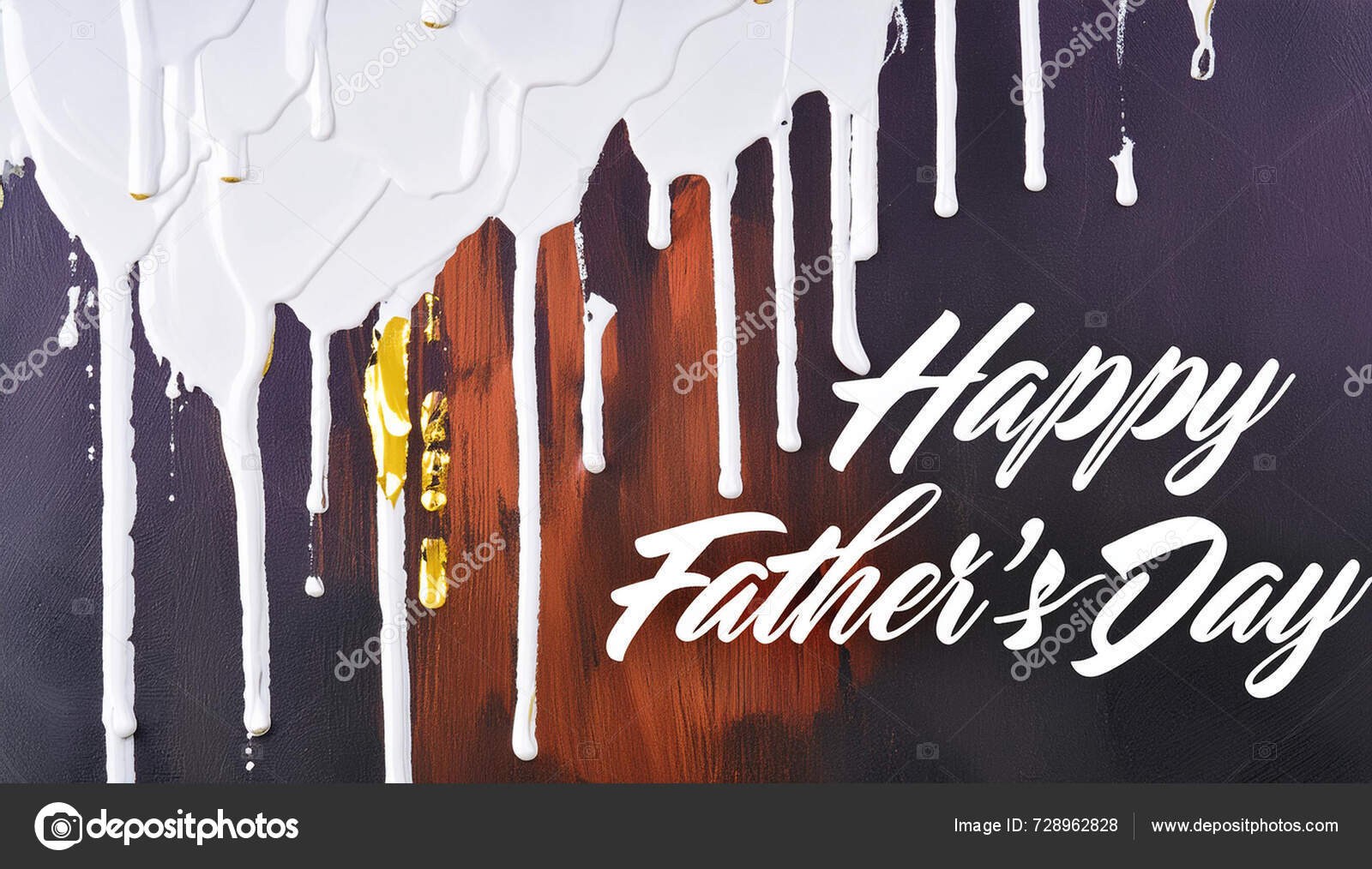 Contemporary Happy Father's Day Greeting Card Showcasing Dynamic Paint ...