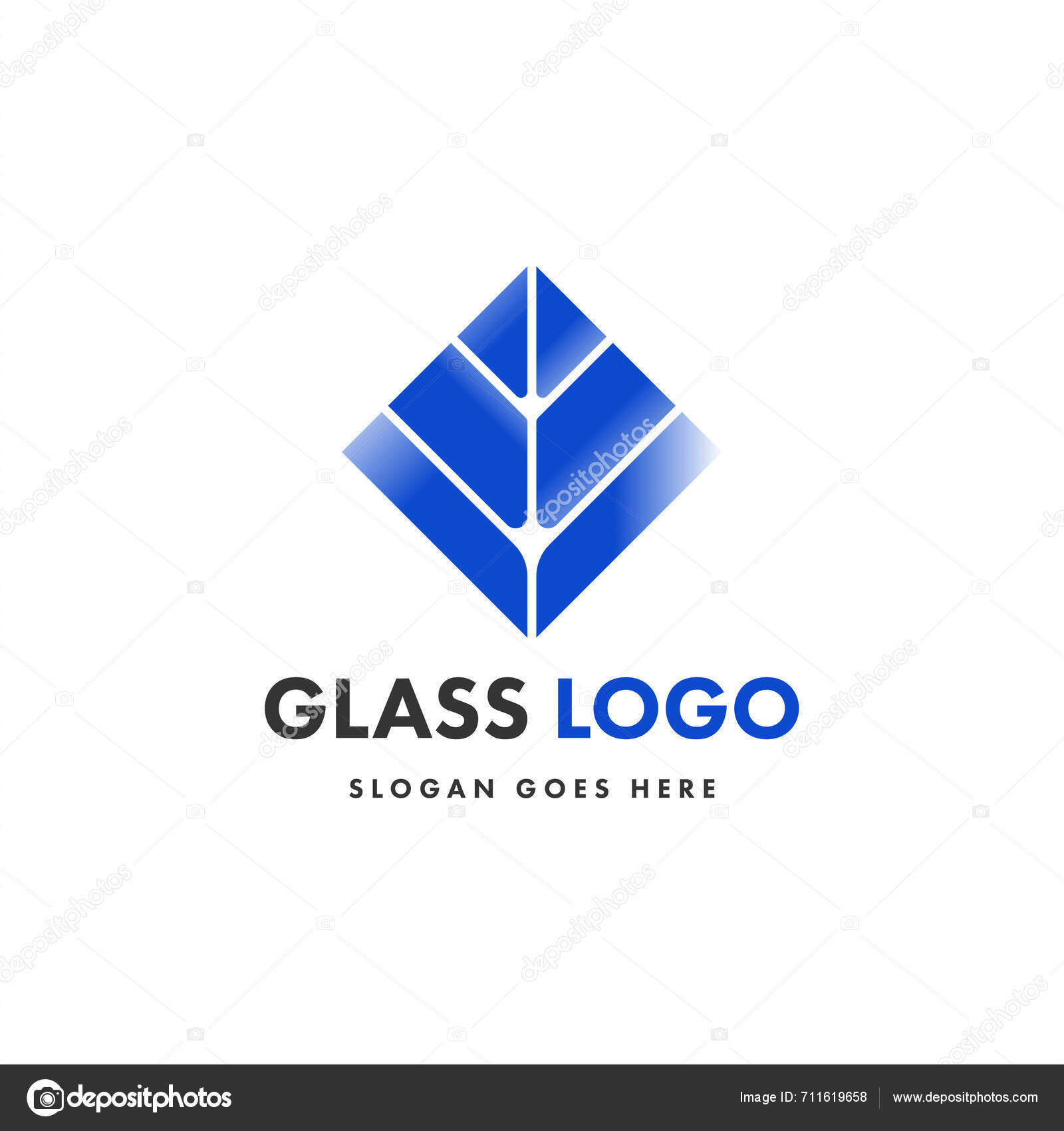 Glass Logo Design Template Creative Flat Design Glass Logo Template ...