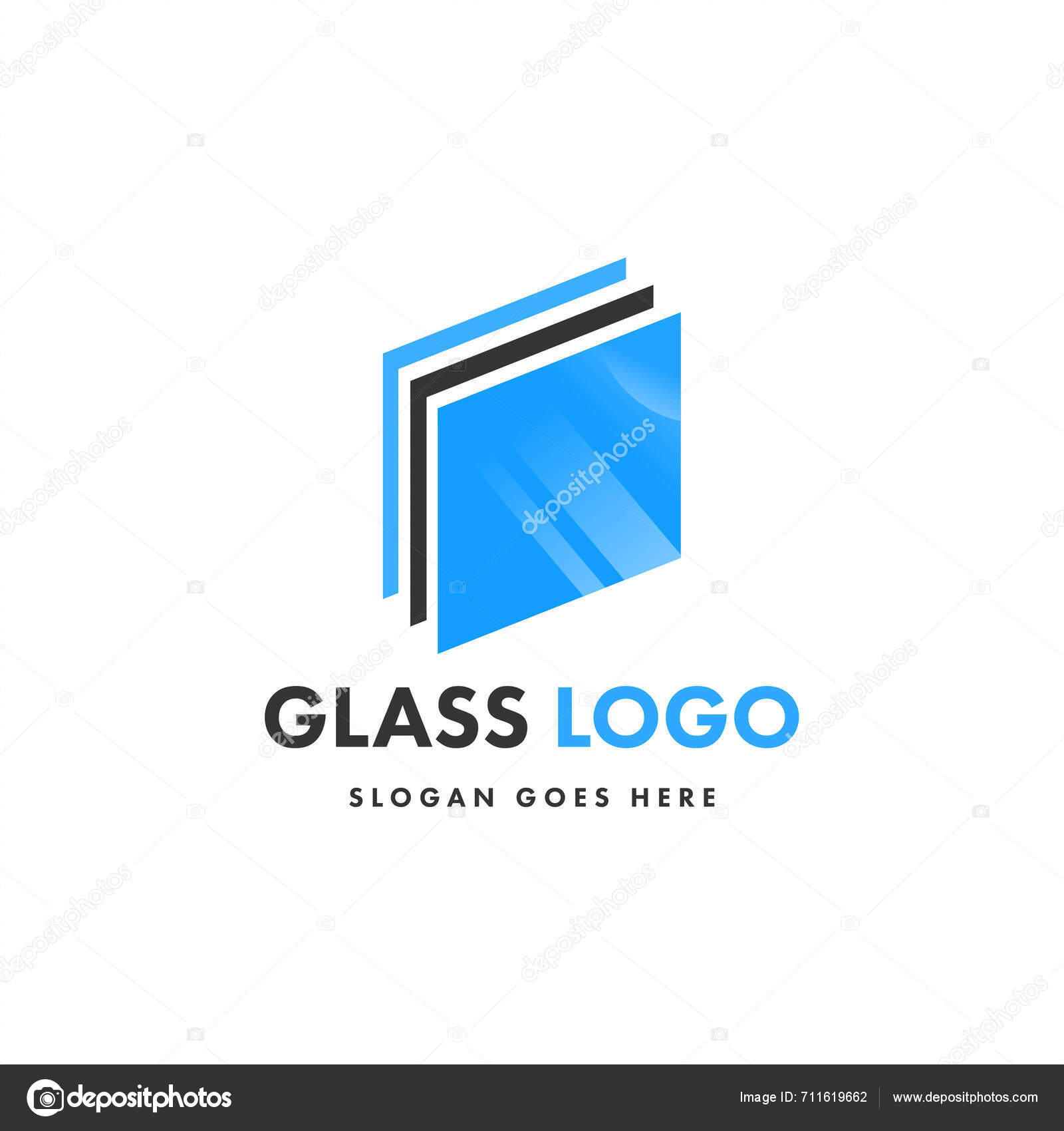 Glass Logo Design Template Creative Flat Design Glass Logo Template ...