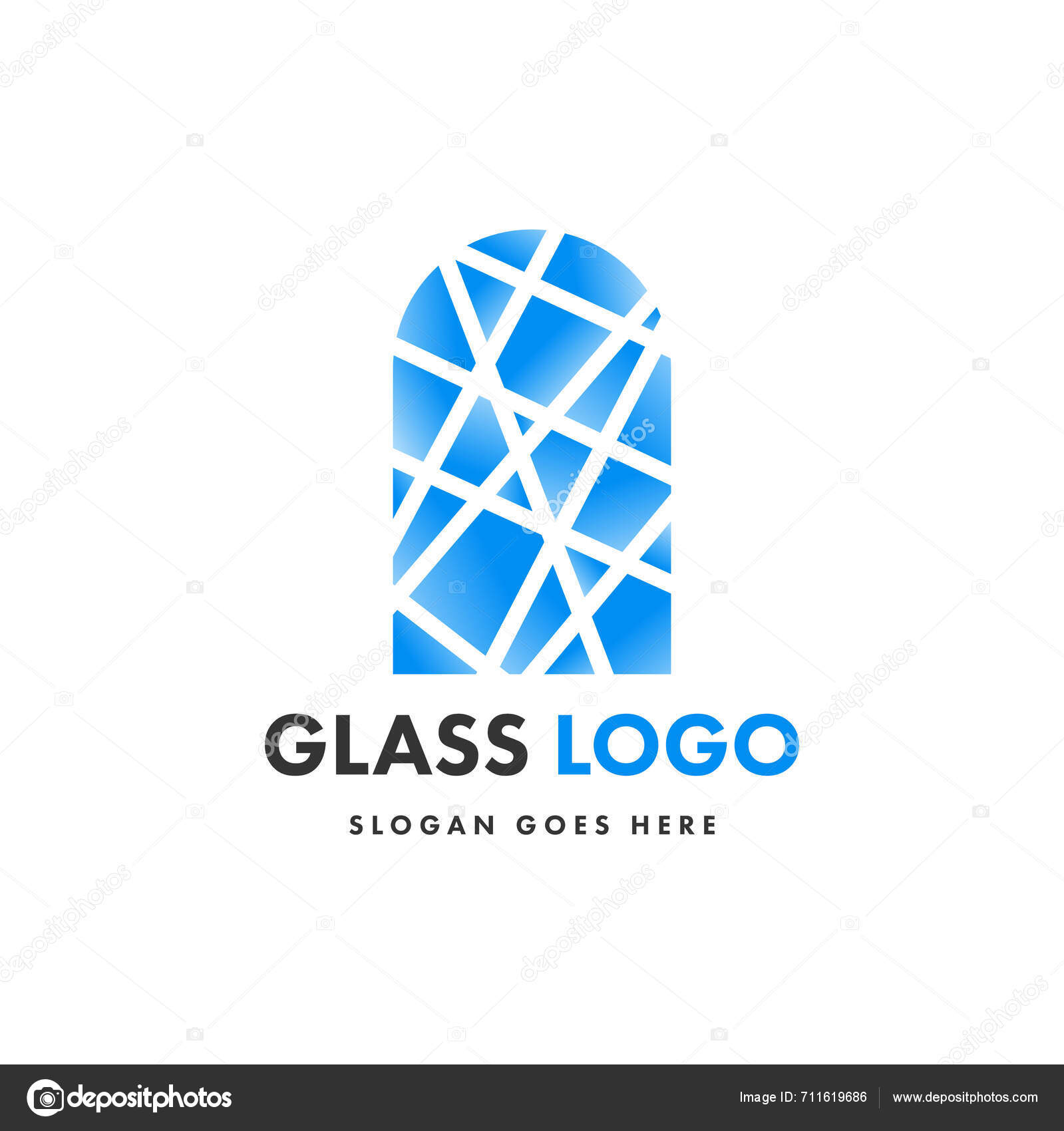 Glass Logo Design Template Creative Flat Design Glass Logo Template ...