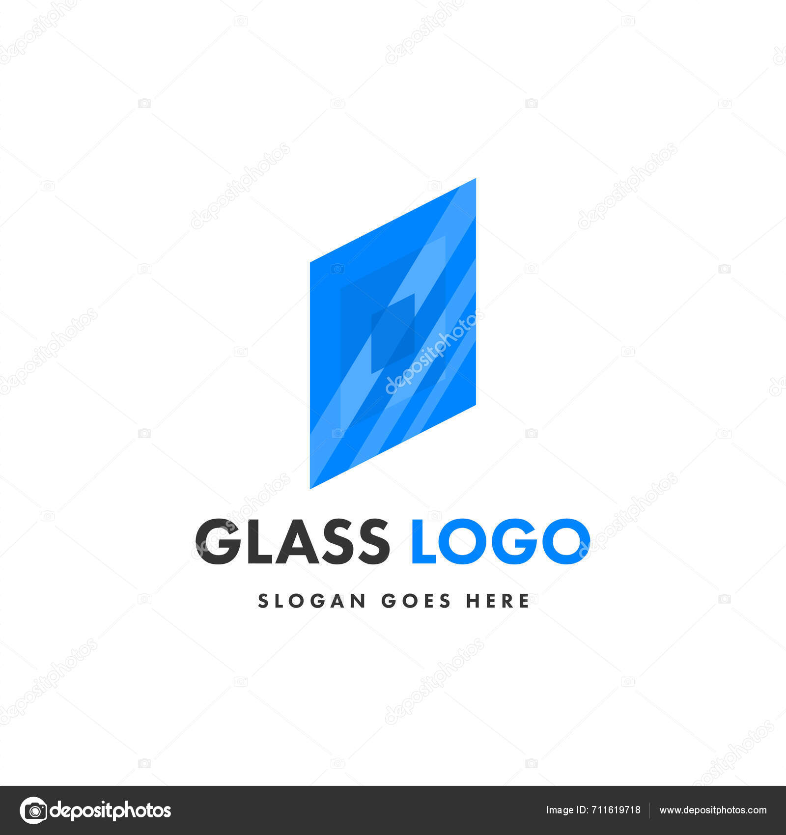 Glass Logo Design Template Creative Flat Design Glass Logo Template ...