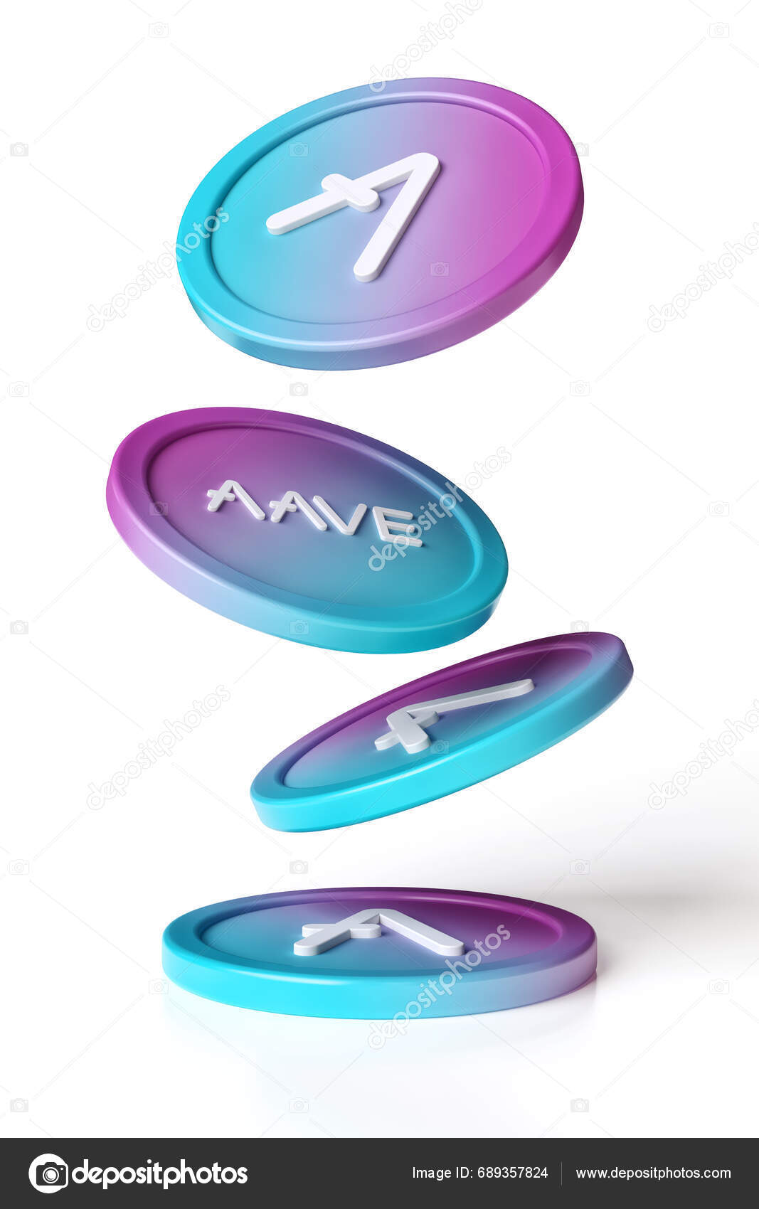 Aave Tokens Stacked Next Graphic Board Uptrend Arrow Cryptocurrency ...