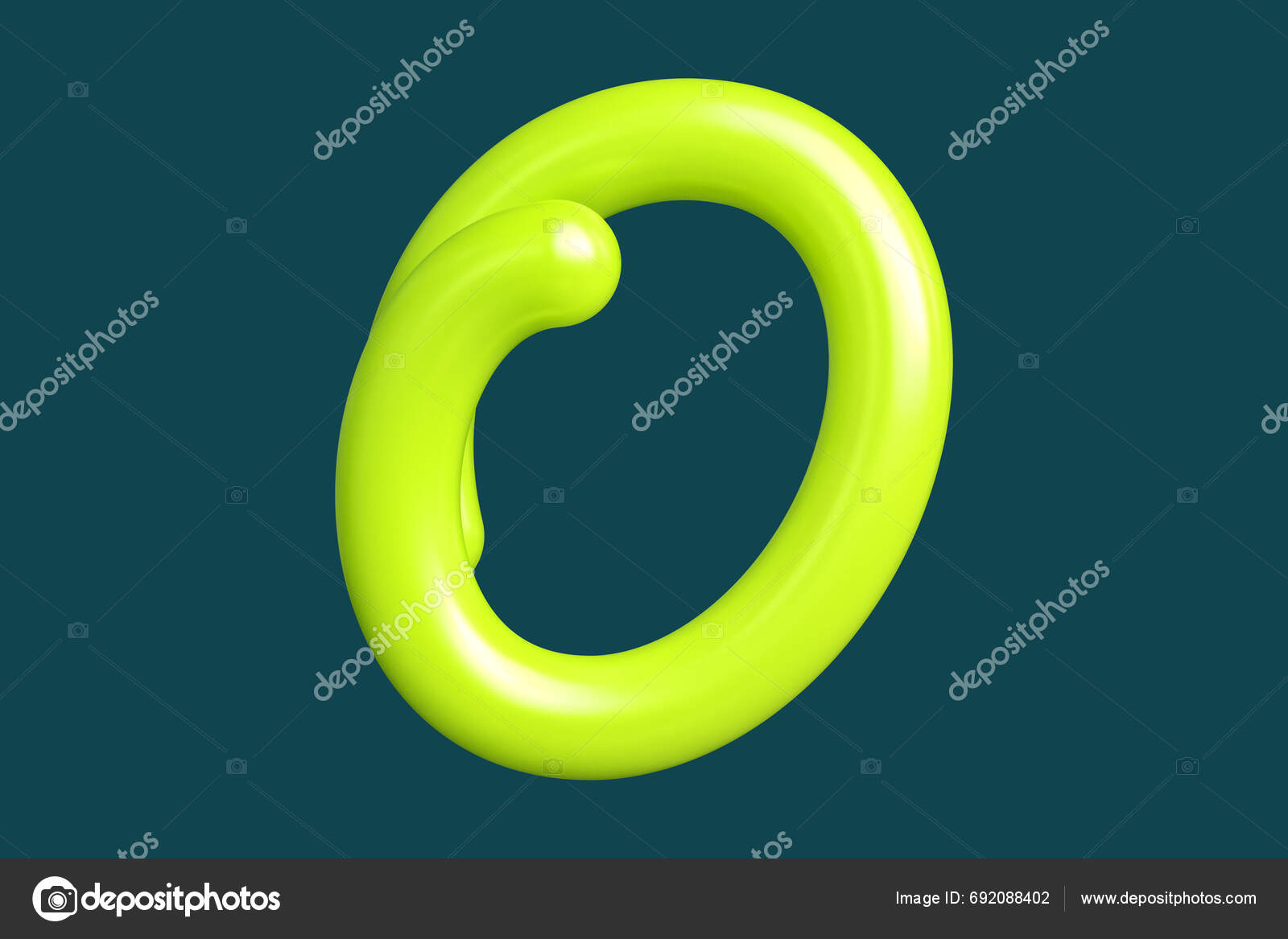 Groovy Neon Font Letter Lime Green Graphic Resource Suitable Prints ...