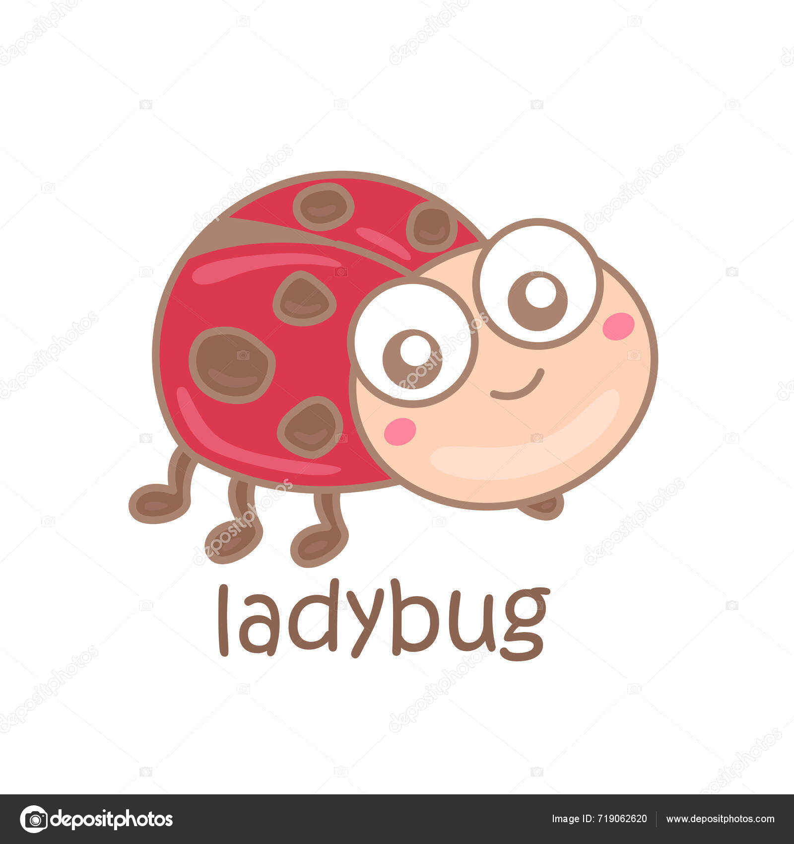 Alphabet Ladybug Vocabulary School Lesson Cartoon Illustration Vector ...