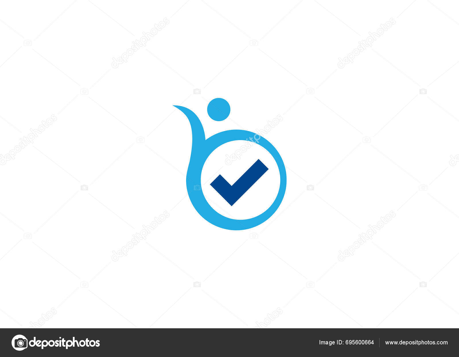 Happy People Check Mark People Vector Monogram Logo Design Template ... Happy People Check Mark People Vector Monogram Logo Design Template ...