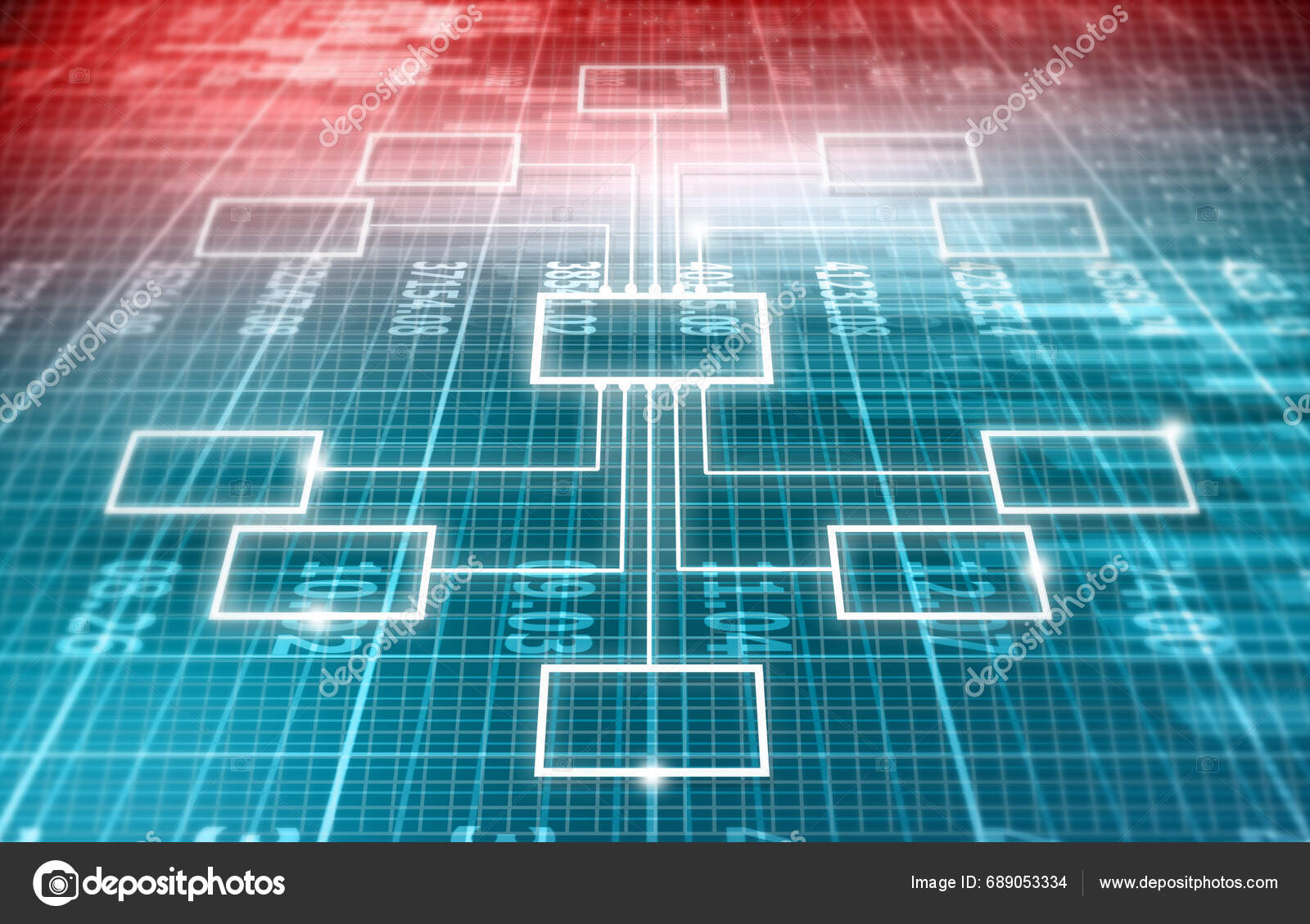 Business Flow Chart Abstract Background Illustration — Stock Photo ...