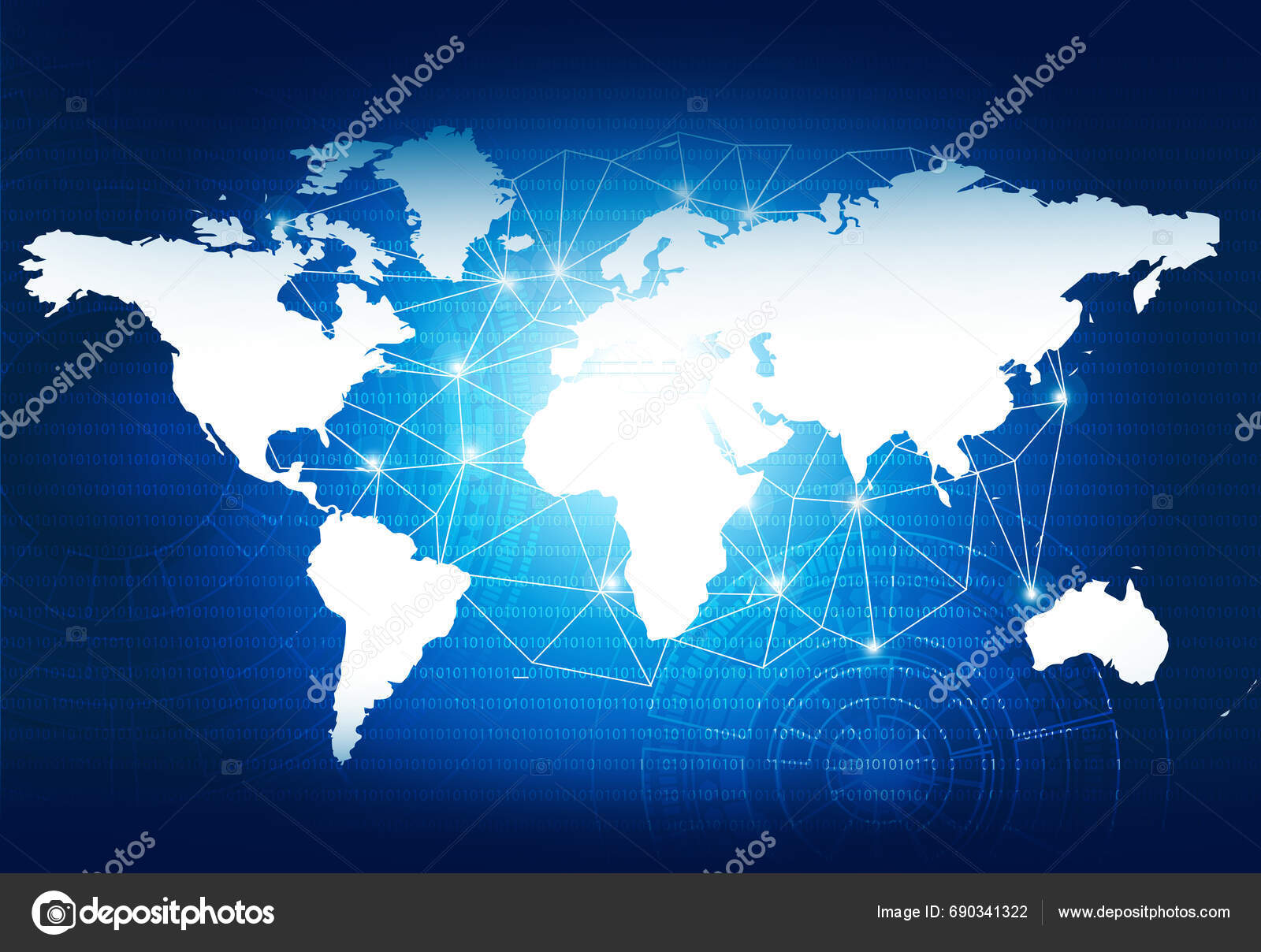 Global Network Connections Digital Illustration — Stock Photo ...