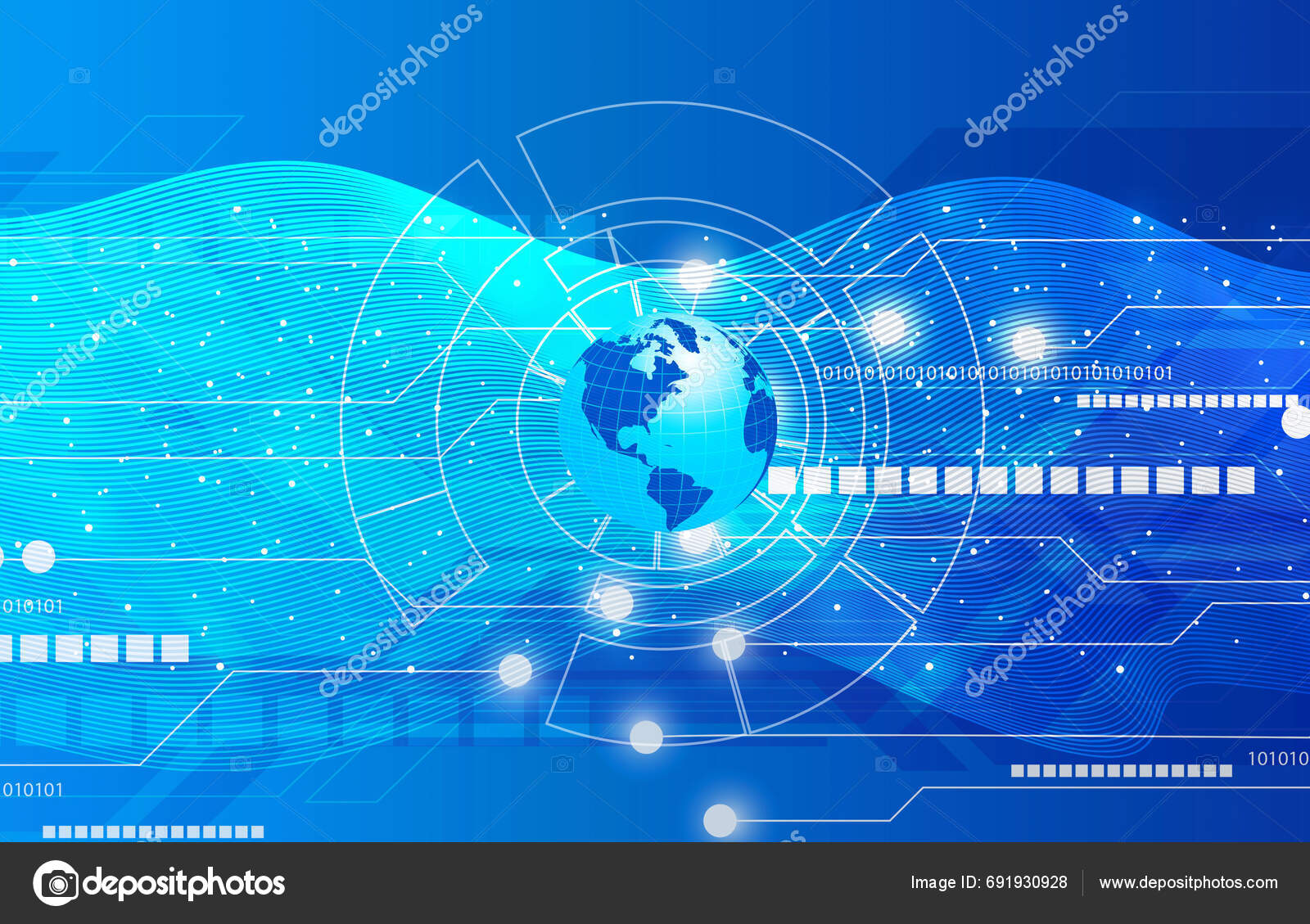Tech World Background Digital World Illustration — Stock Photo ...