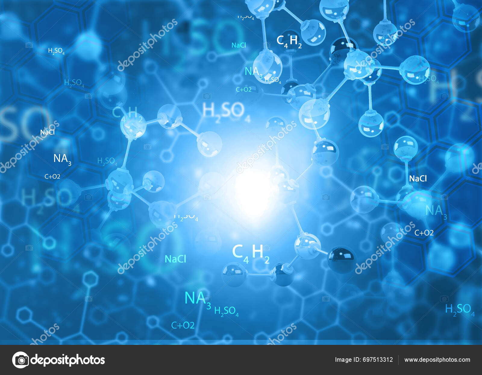 Abstract Molecules Chemistry Background Illustration — Stock Photo ...