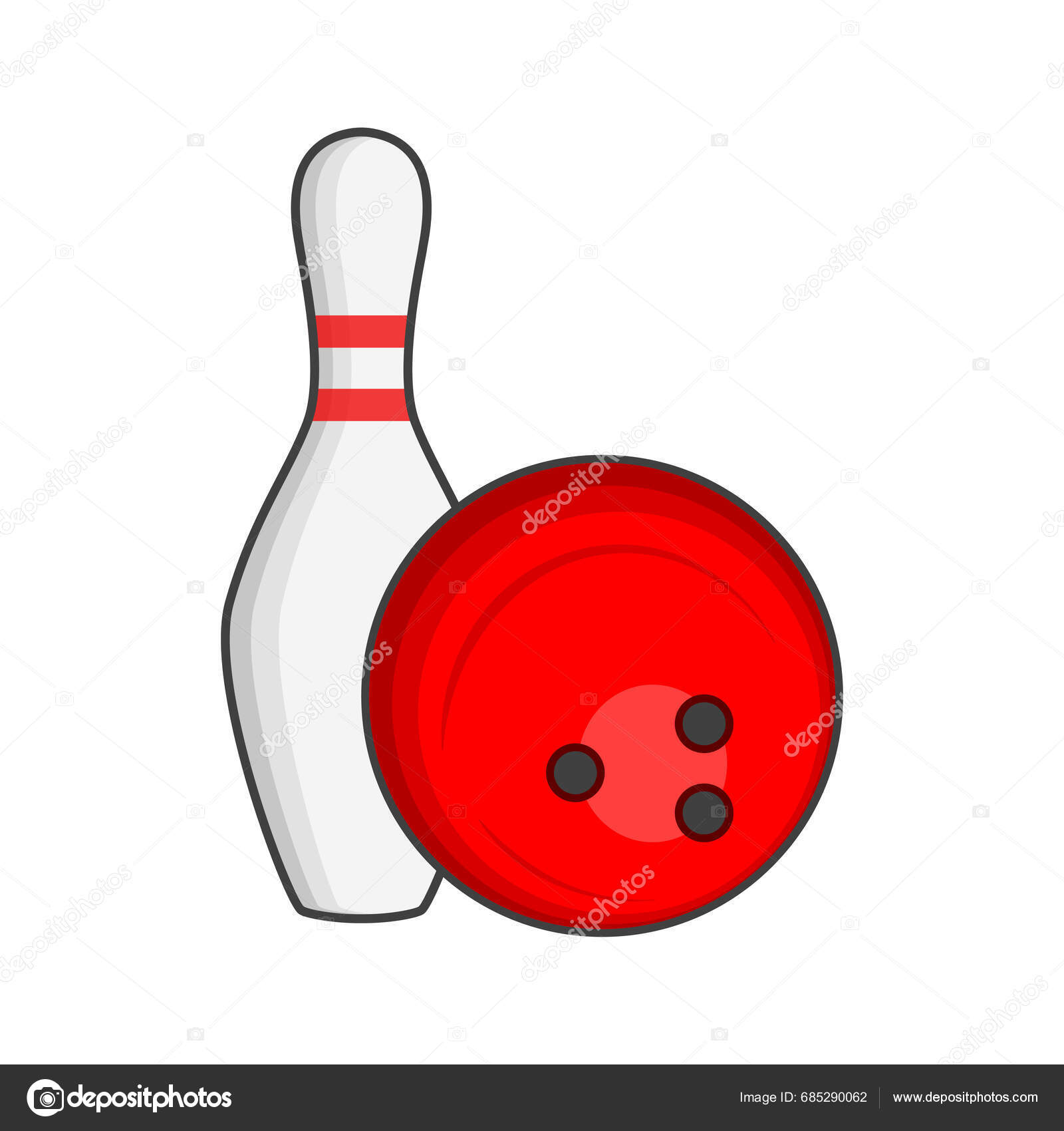 Bowling Vector Clipart Bowling Illustratie Sport Illustratie Bowling ...