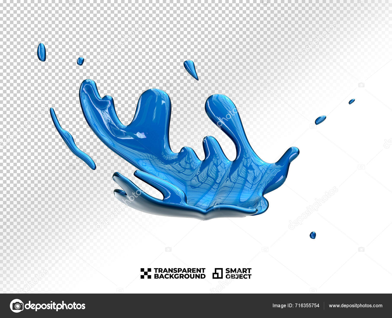 Eps Realistic Blue Splash Drop Liquid Water Transparent Background Blue ...