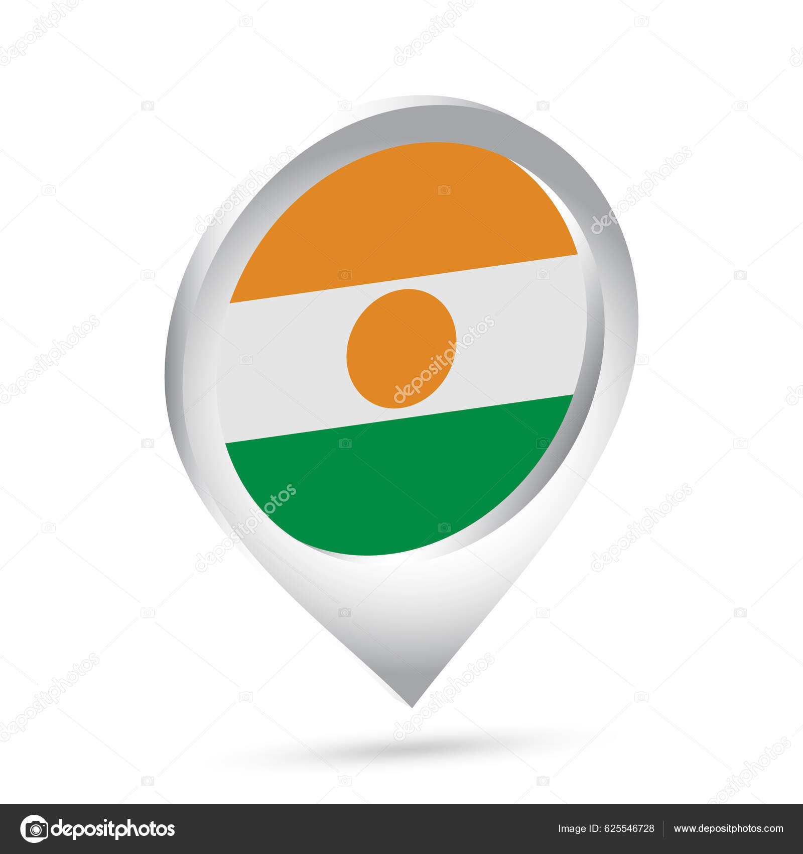 Niger Flag Pin Icon Vector Illustration Stock Vector by ©Cartarium ...