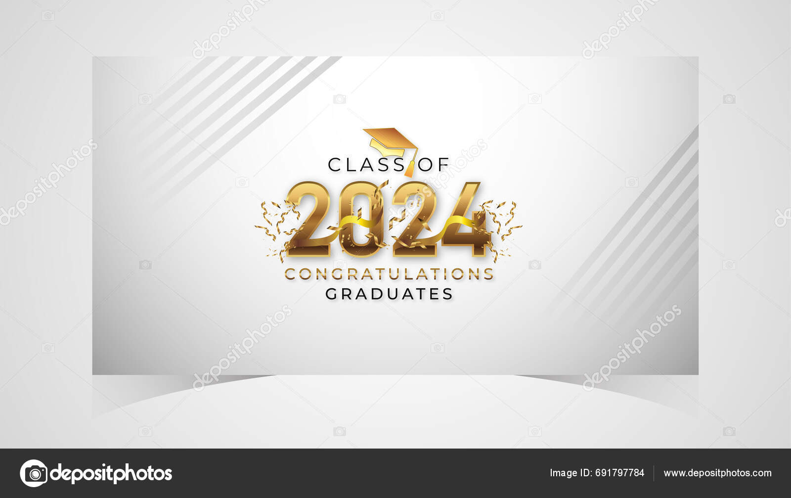 Clase 2024 Felicitaciones Graduados Ceremonia Graduación Cap Diploma ...