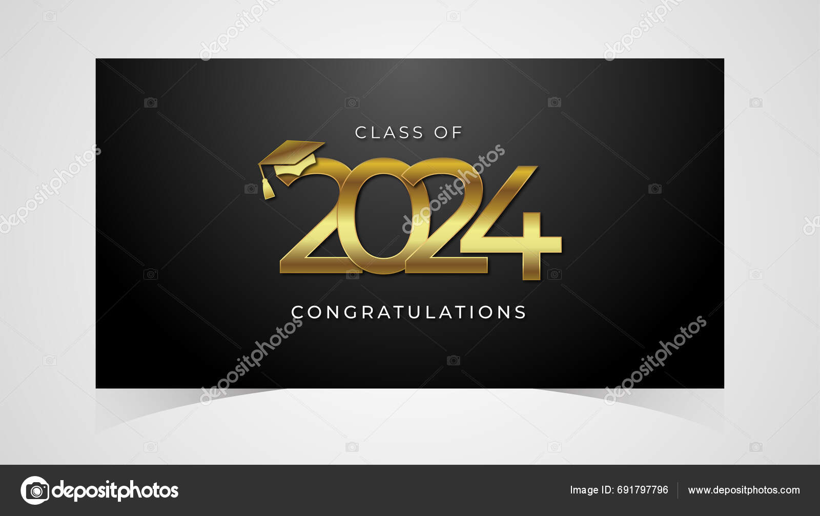 Clase 2024 Felicitaciones Graduados Ceremonia Graduación Cap Diploma ...