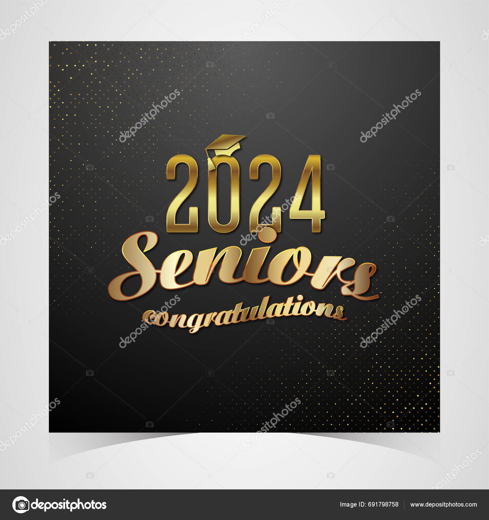 Clase 2024 Felicitaciones Graduados Ceremonia Graduación Cap Diploma ...