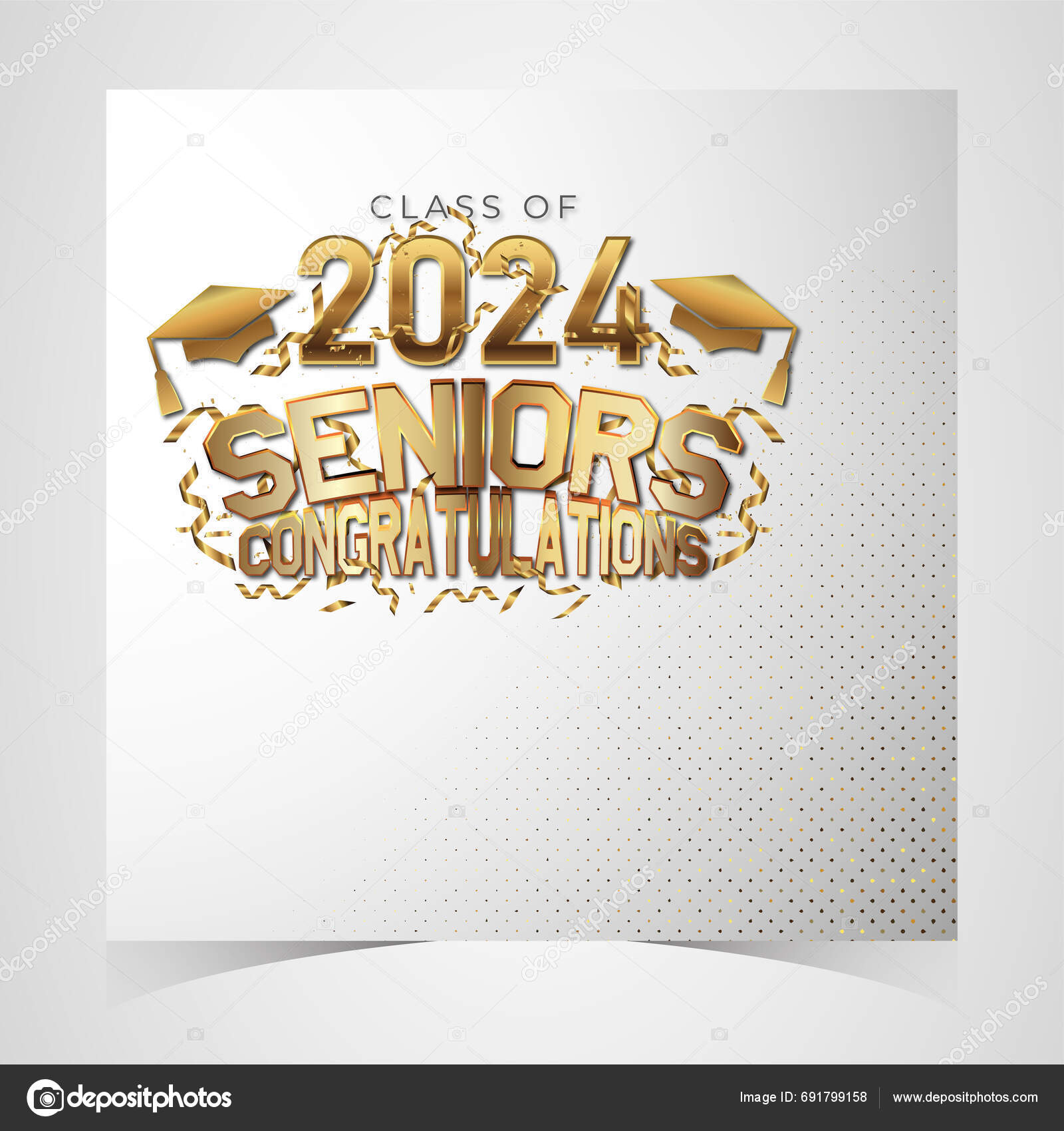 Clase 2024 Felicitaciones Graduados Ceremonia Graduación Cap Diploma ...