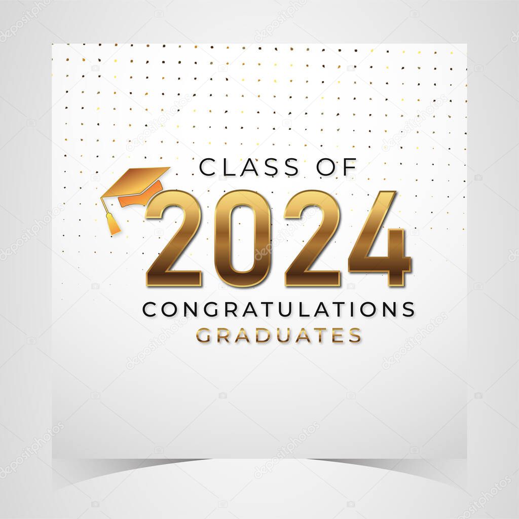 Clase 2024 Felicitaciones Graduados Ceremonia Graduación Cap Diploma ...