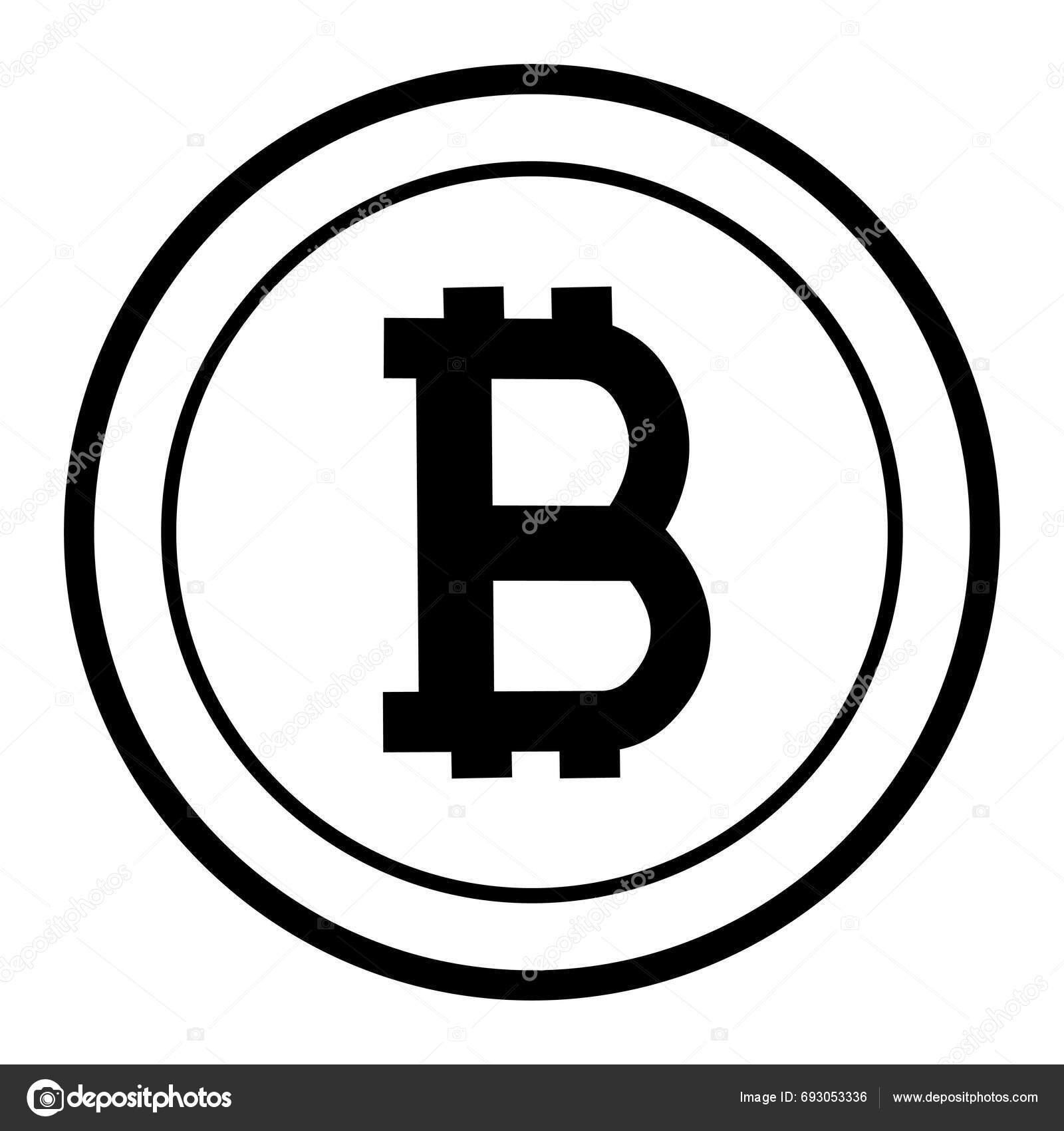 Gold Bitcoin Coin Coloring Page Money Symbol Vector Cryptocurrency ...