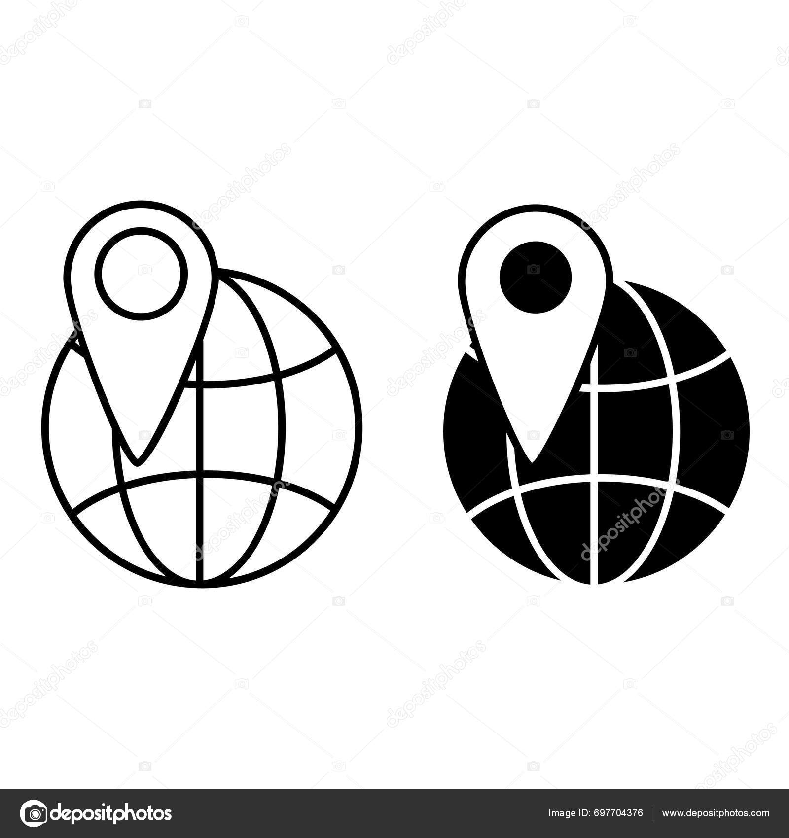 Geolocation Icons Black White Icons Navigation Location Vector ...