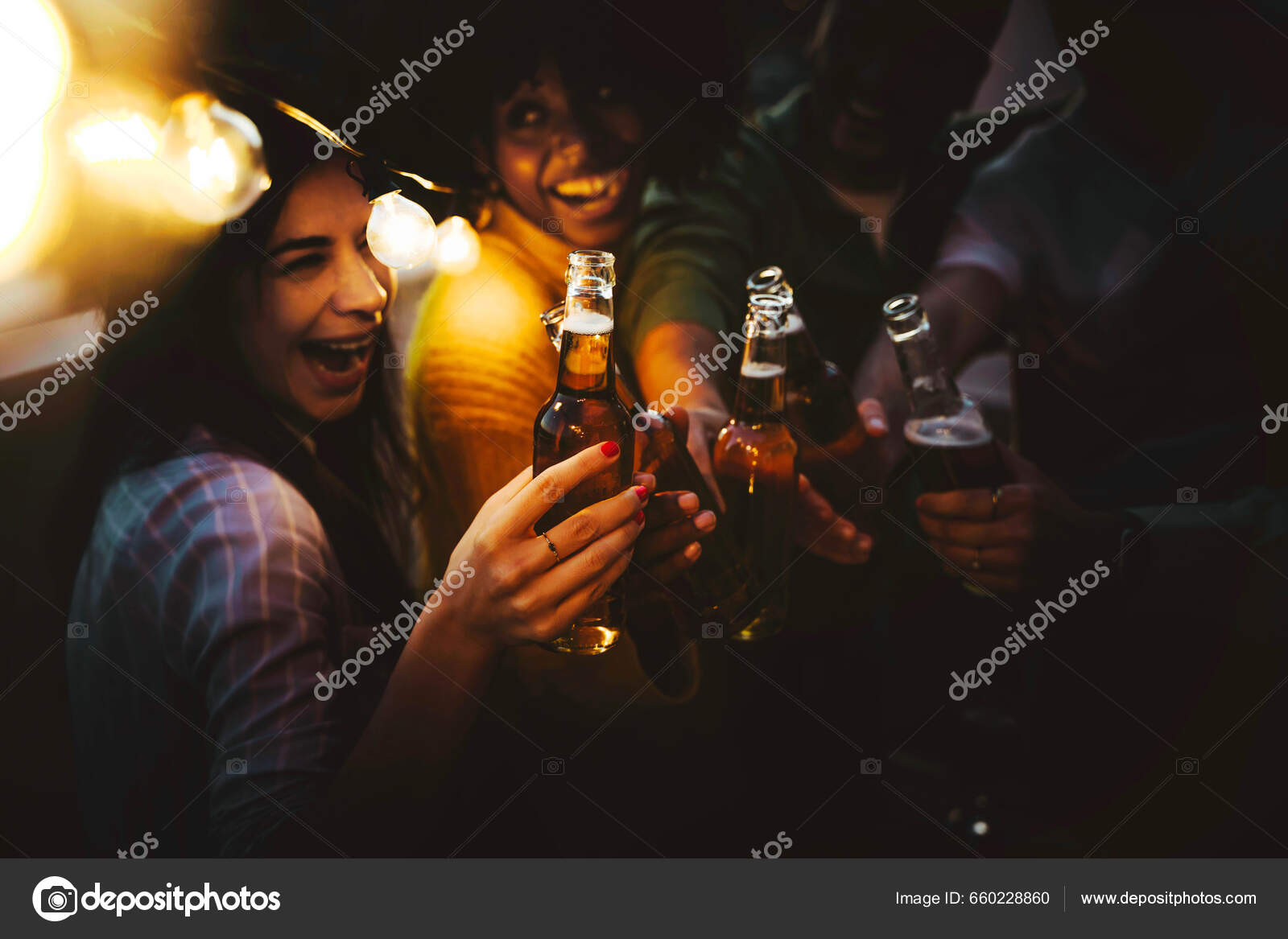 People Drinking Alcohol At A Bar
