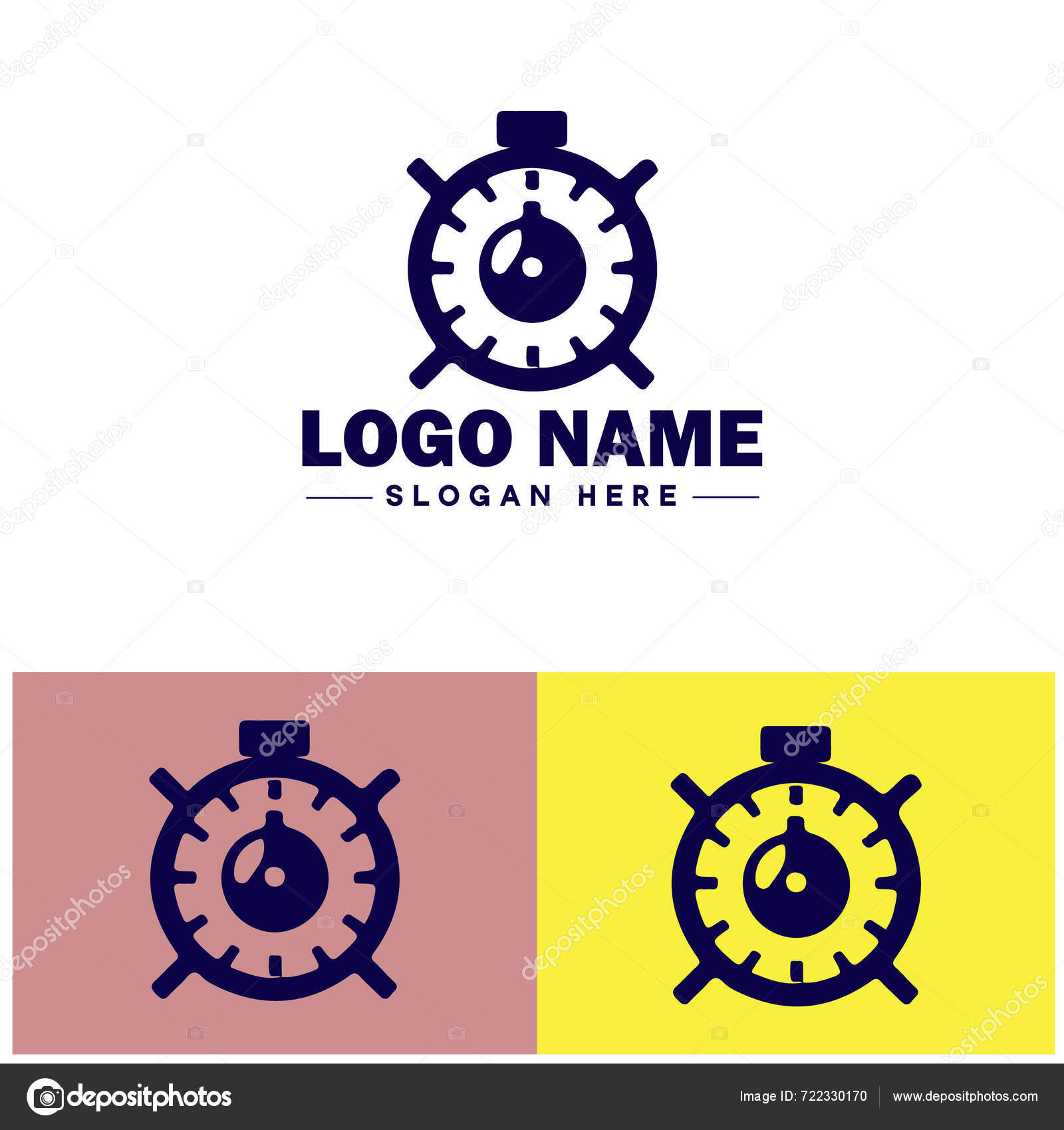 Cronómetro Cronómetro Cronómetro Cronómetro Cronómetro Logotipo Plano ...