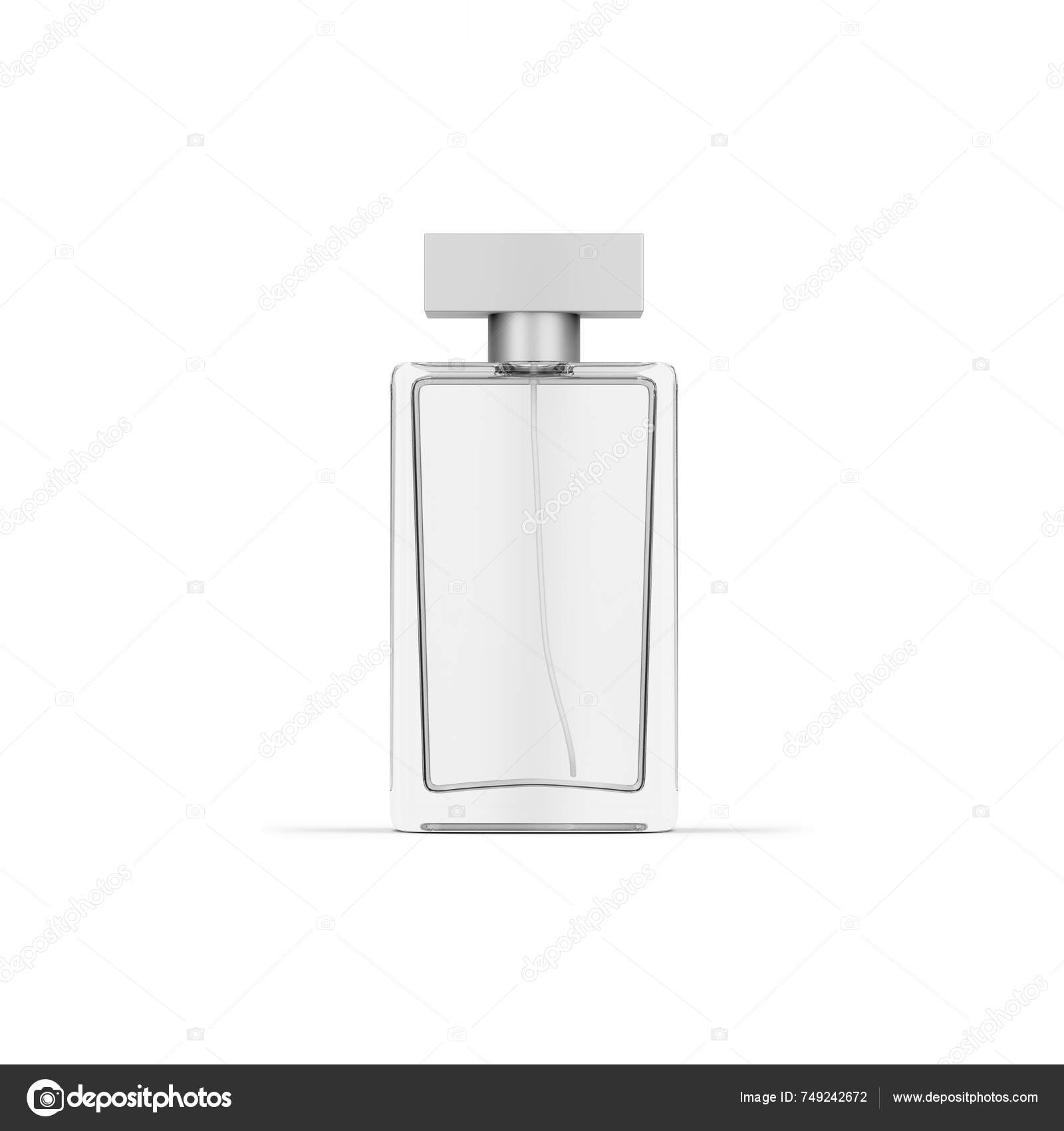 White Perfume Bottle Isolated White Background Illustration — Stock ...