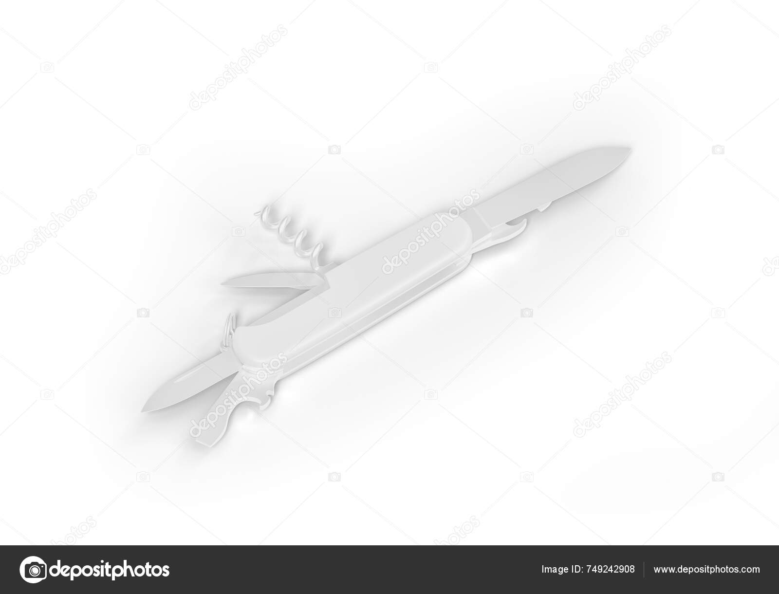 Render Cartoon Character Knife — Stock Photo © EstudioCog #749242908