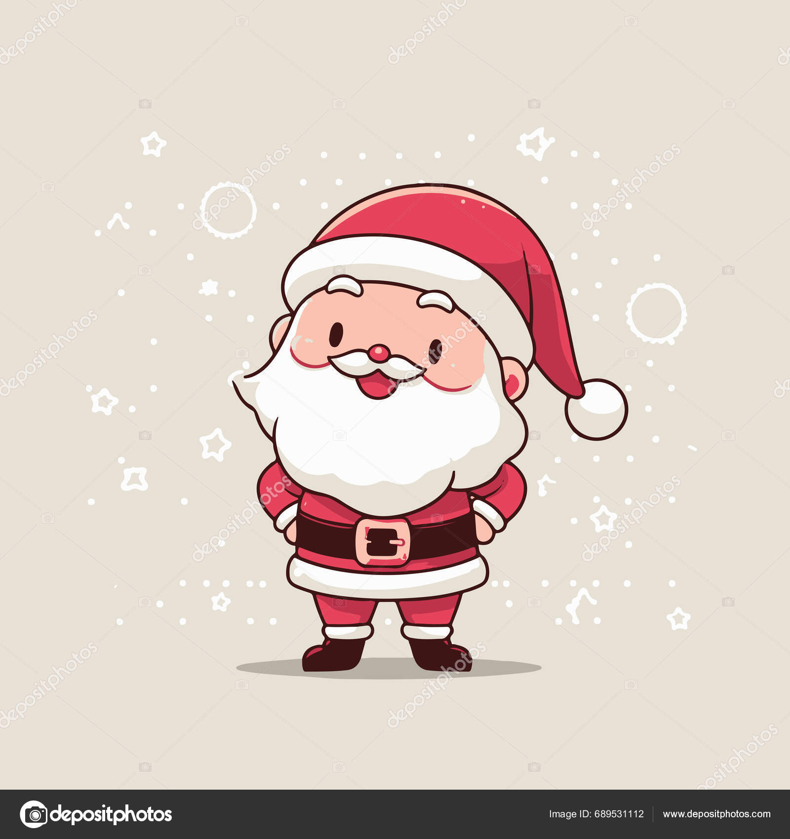 Pai Natal Com Árvore Natal Ilustração Vetorial Personagem Desenho ...