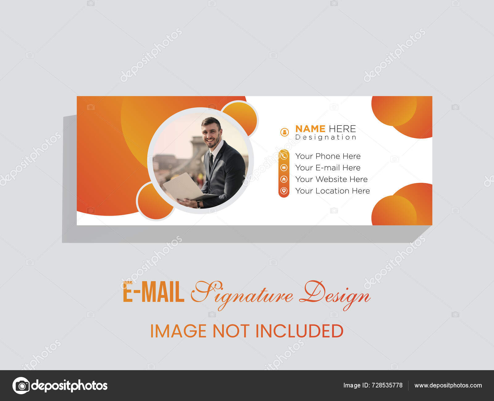 Sleek Email Signature Design Featuring Name Title Contact Info Social ...