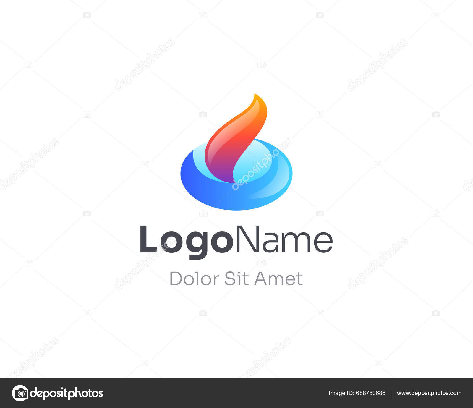 Abstract Colorful Fire Logo Gradient Stock Vector by ©HiPuja 688780686