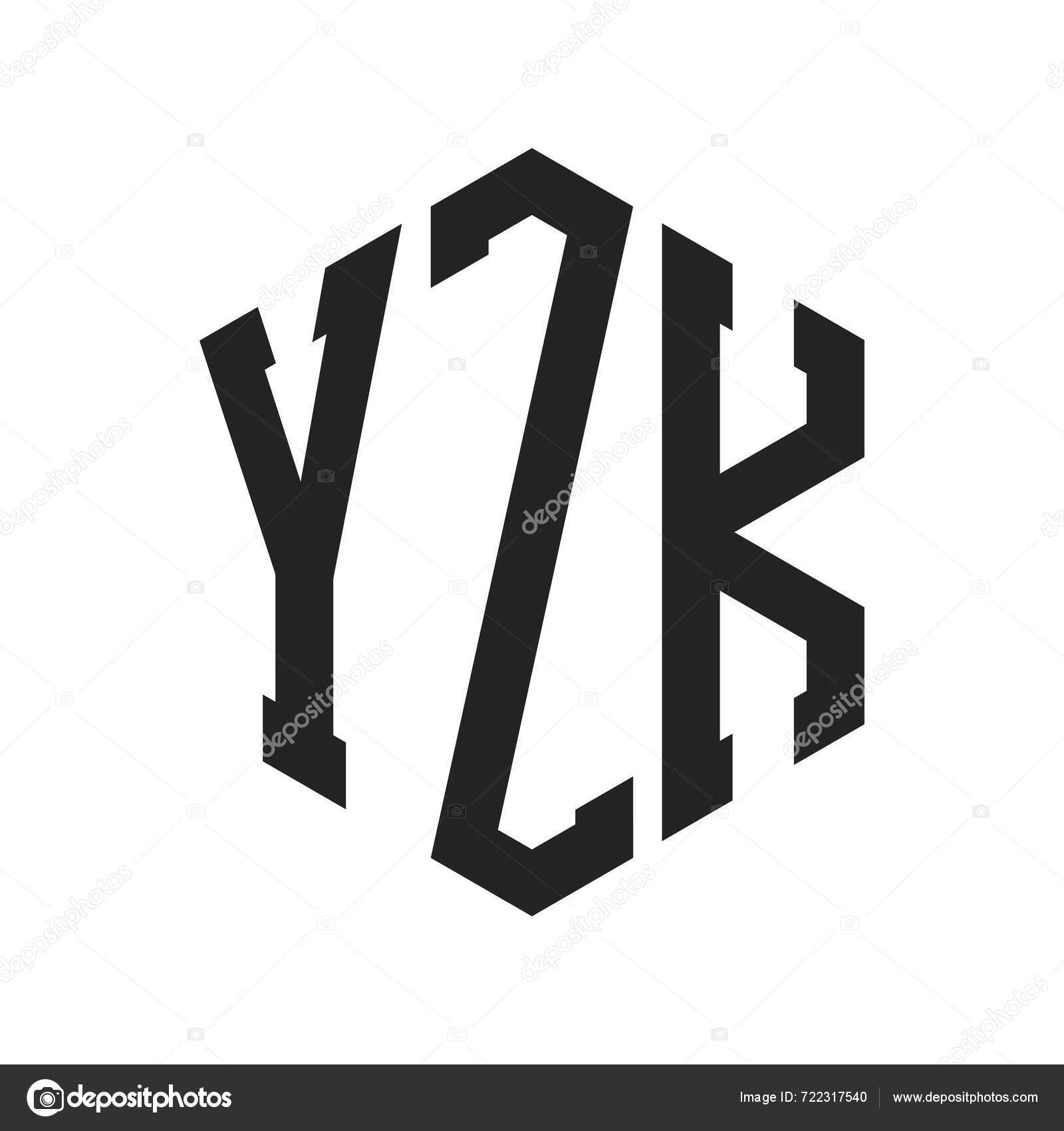 Desain Yzk Logo Huruf Awal Yzk Monogram Logo Menggunakan Bentuk Vektor ...