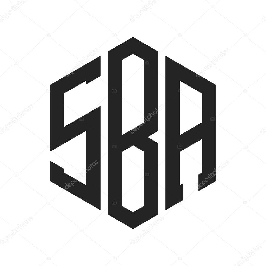 Diseño de Logo SBA. Logo inicial del monograma de la SBA de la letra ...