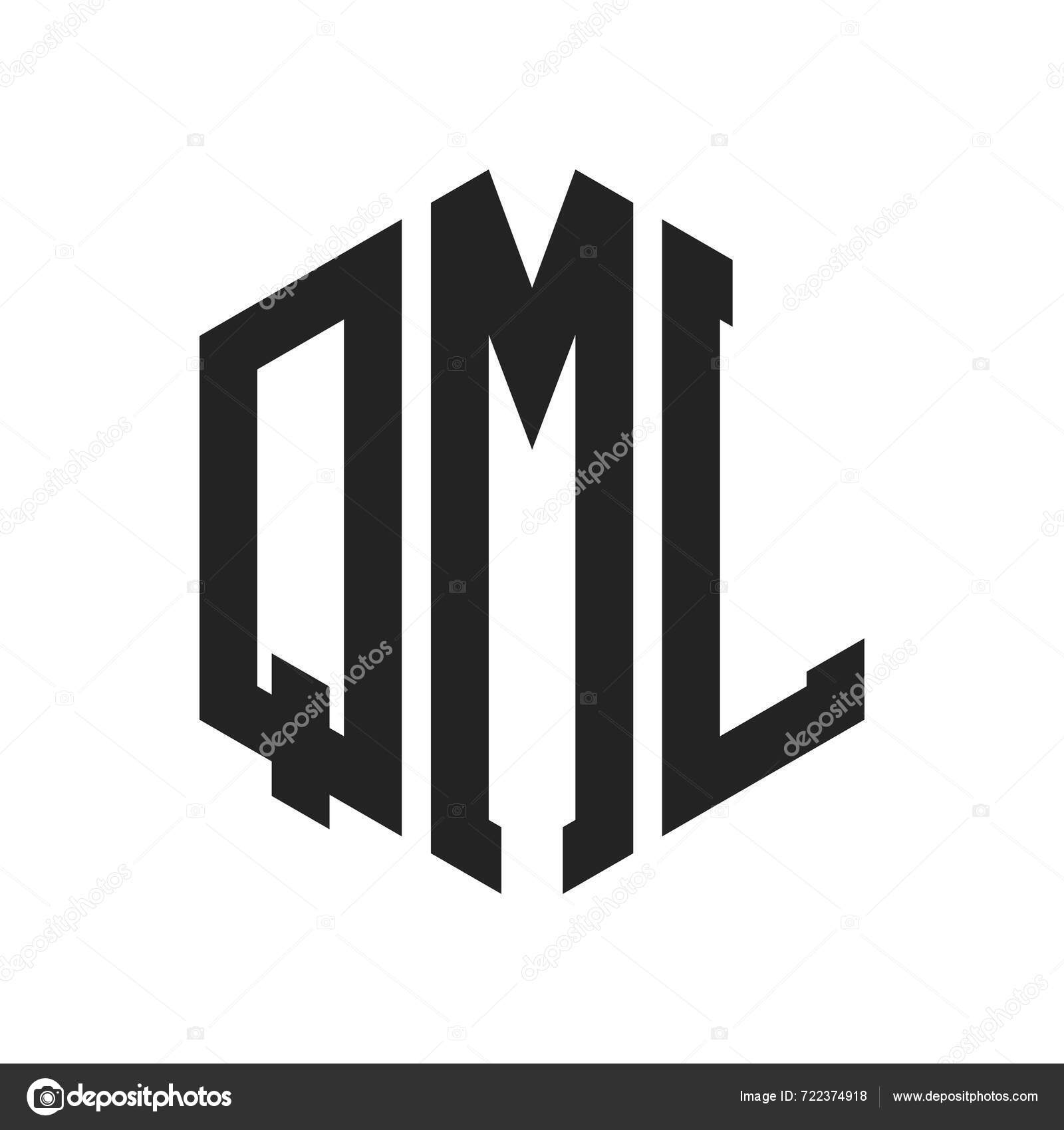 Diseño Logo Qml Letra Inicial Qml Monogram Logo Usando Forma Vector de ...