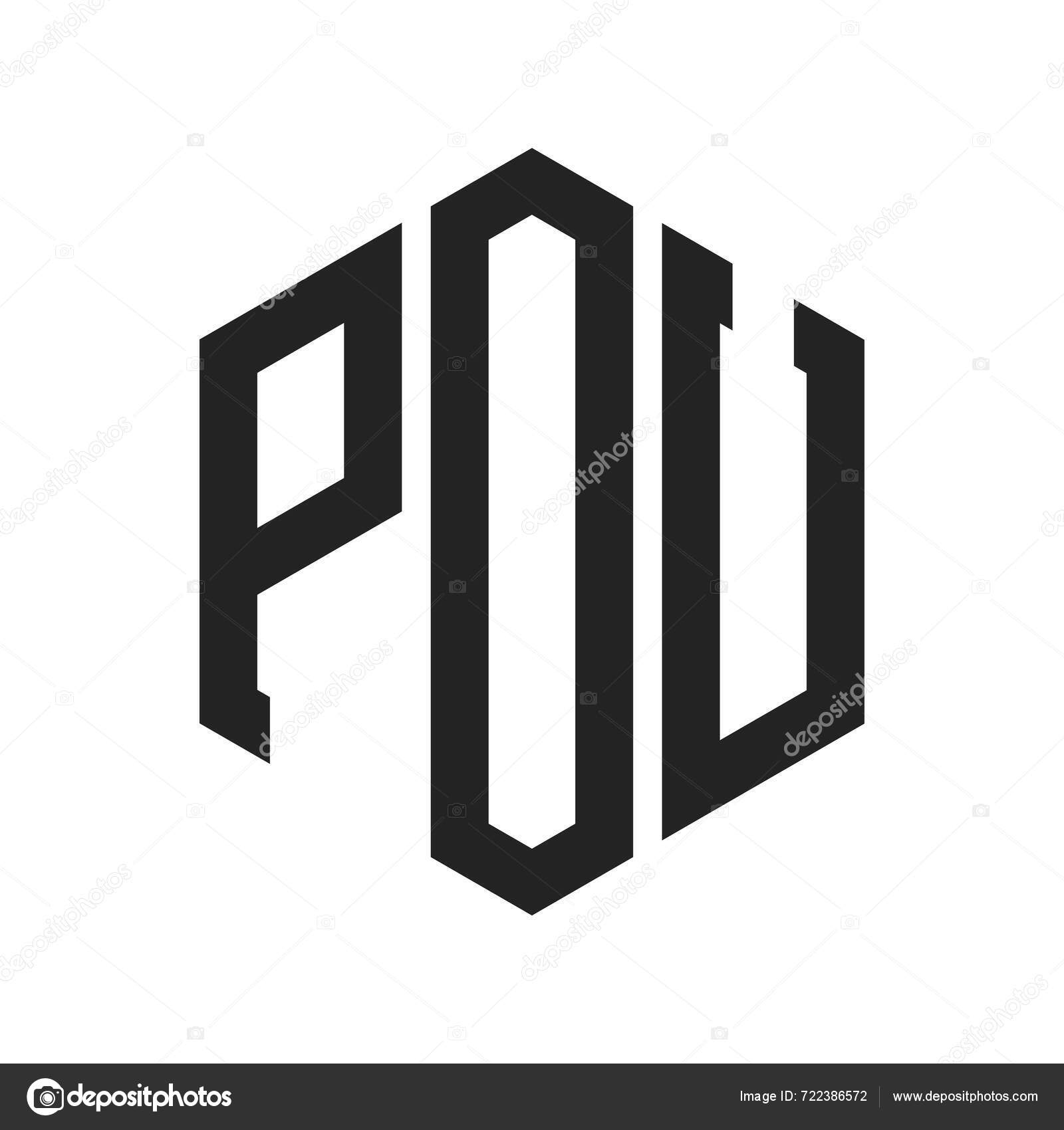 Diseño Logo Pou Logotipo Inicial Del Monograma Pou Letra Usando Vector ...