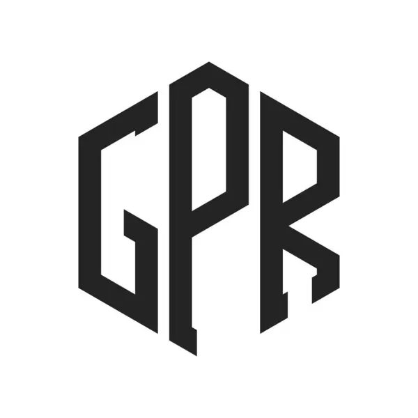 Diseño de Logo GPR. Logo inicial del monograma del GPR de la letra ...