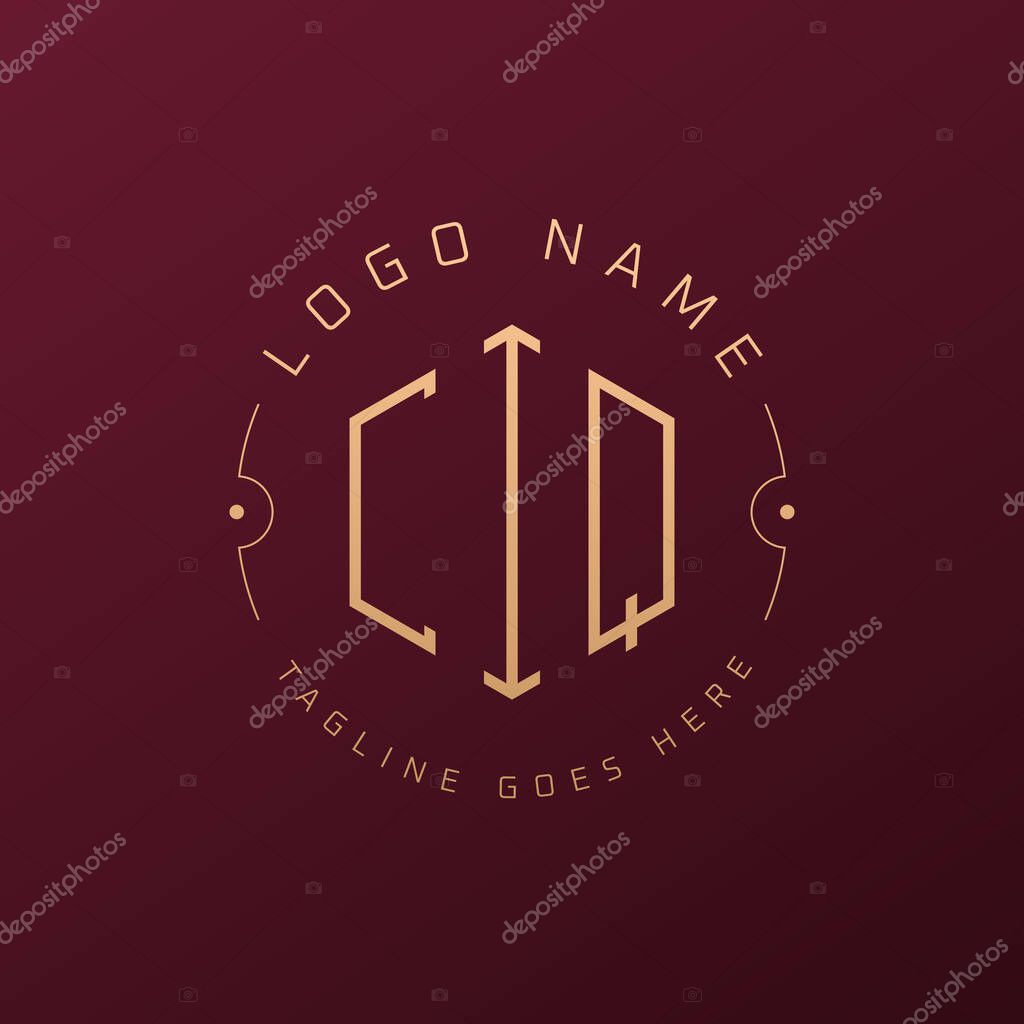 Diseño de logotipo de lujo de CIQ, logotipo elegante del monograma de ...