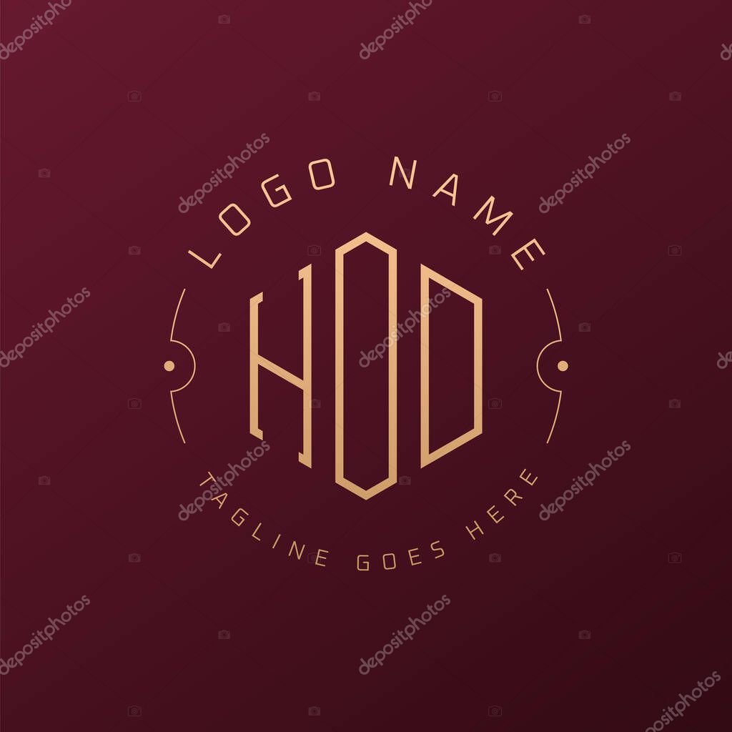 Diseño de logotipo HOD de lujo, logotipo elegante de la letra HOD ...