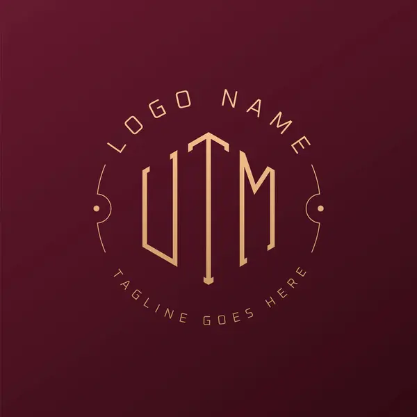 Diseño lujoso del logotipo de UTM, logotipo elegante del monograma de ...