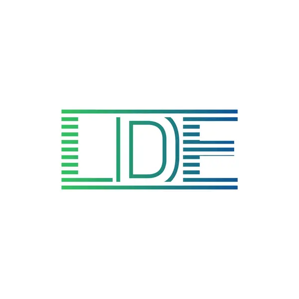 Diseño moderno del logotipo de LDE. Carta LDE Icono de Branding ...