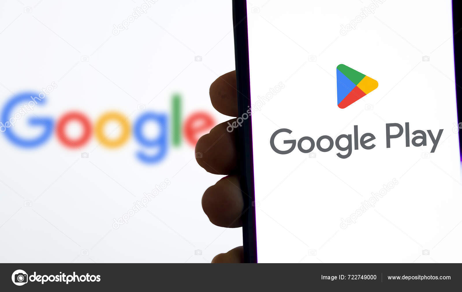 Dhaka Bangladesh May 2024 Google Play Logo Seen Displayed Smartphone — Stock Editorial Photo ...