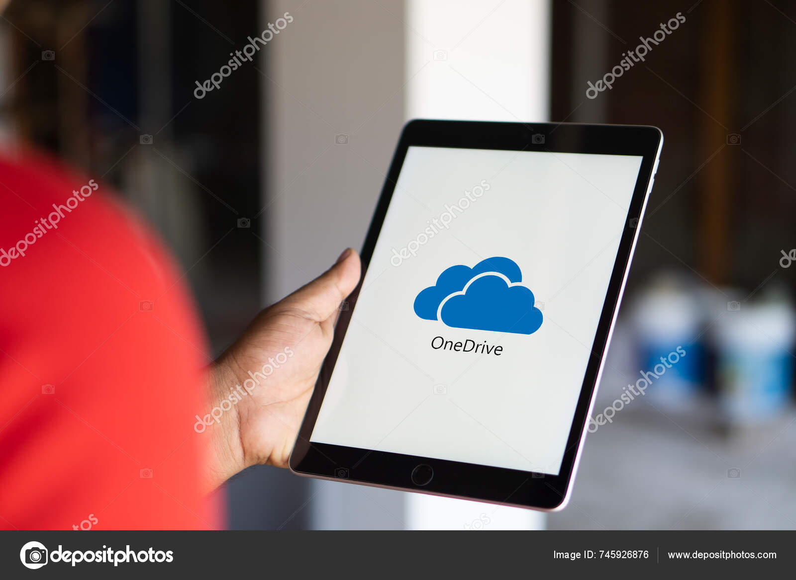 One Drive App Microsoft Logo Smartphone Screen Dhaka Bangladesh ...