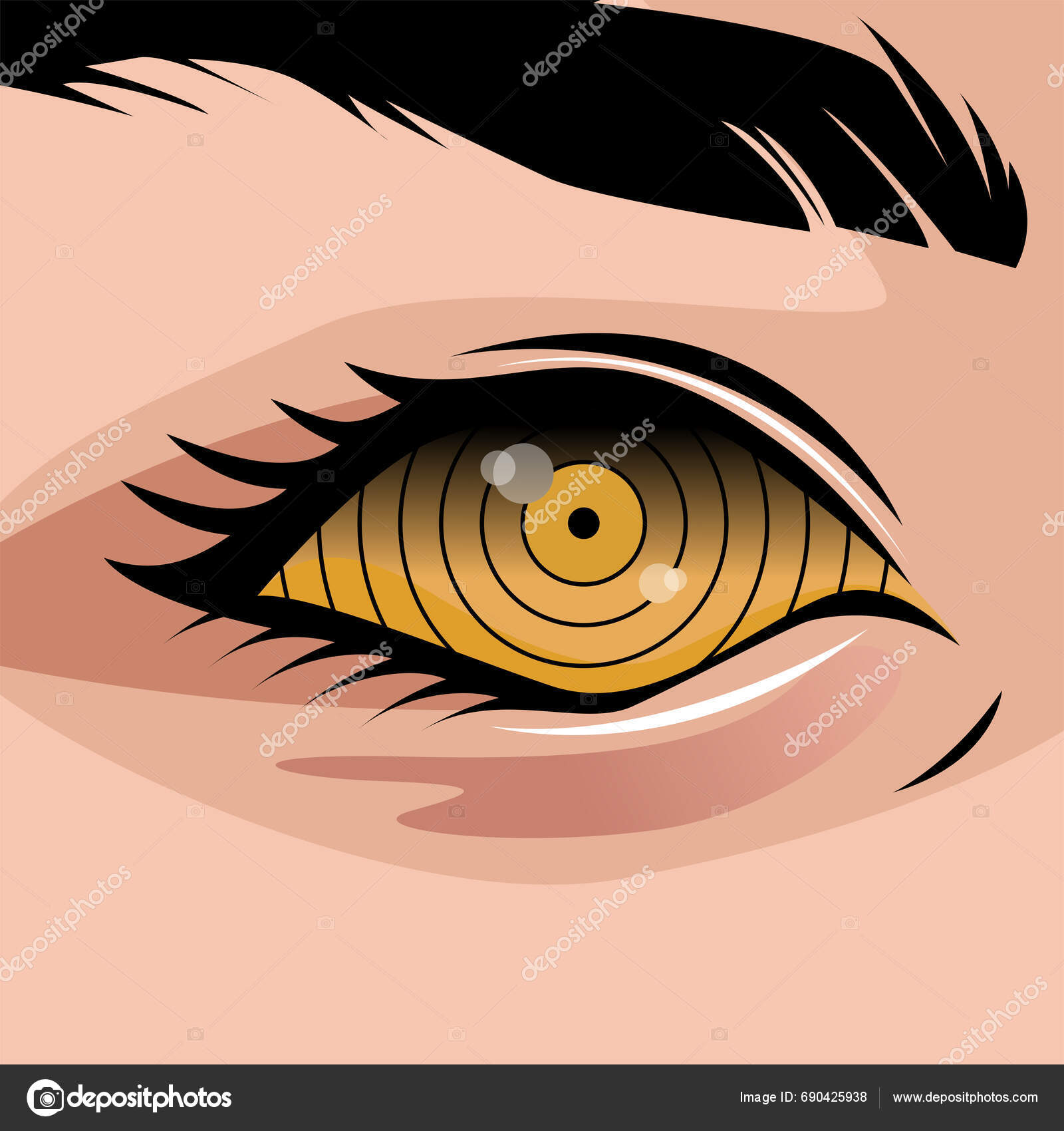 Naruto Anime Eye Vector Stock Vector by ©AfiDesign 690425938