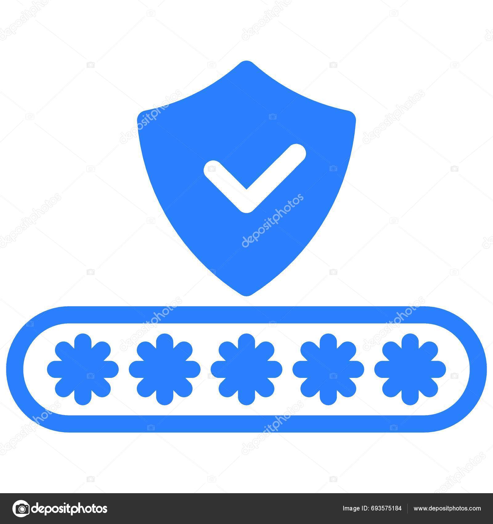 Password Icon Shield Check Mark Stock Vector by ©Nuwirana 693575184