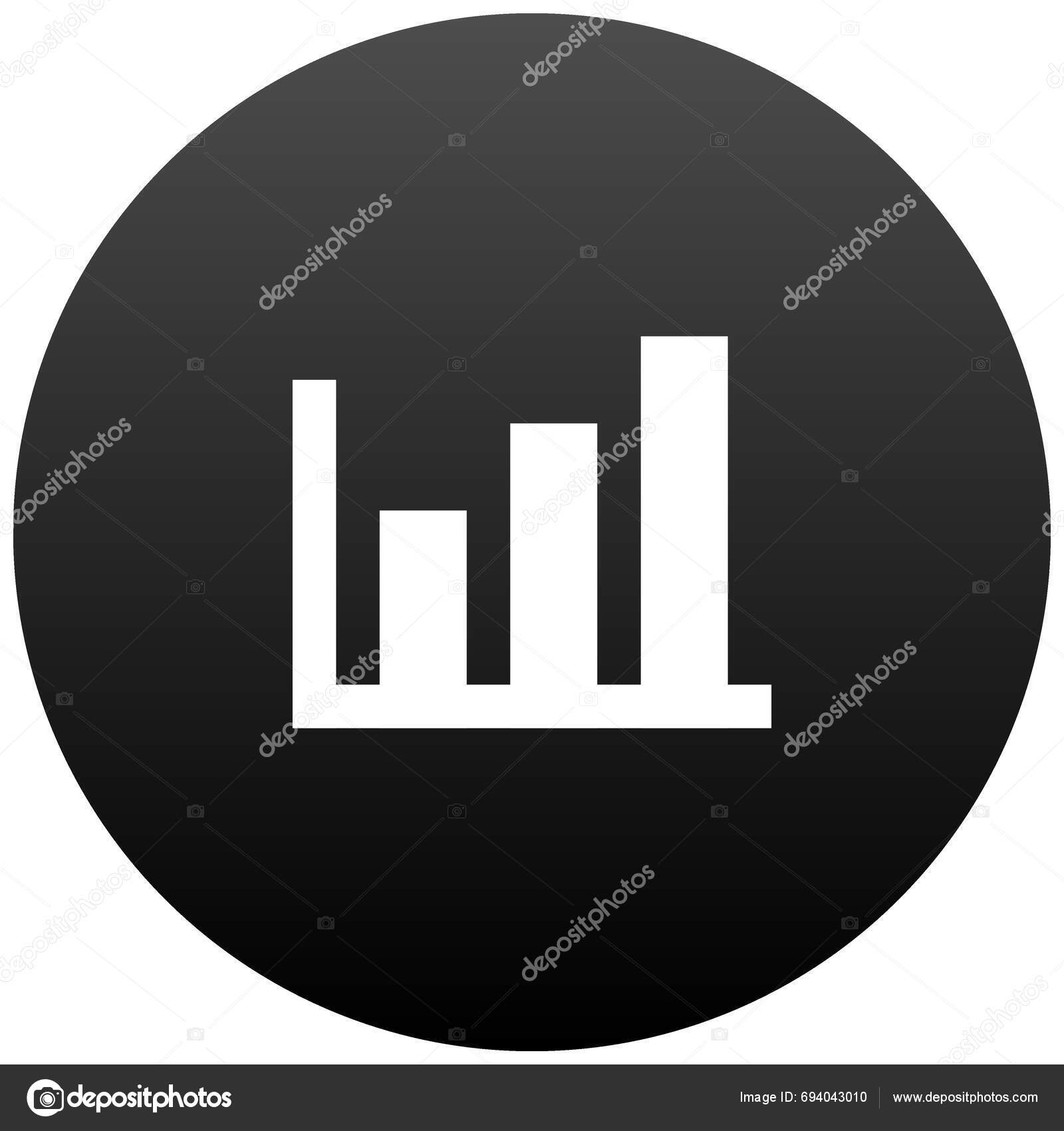 Graph Chart Data Icon Circle Backgrounds Vector Stock Vector by ...