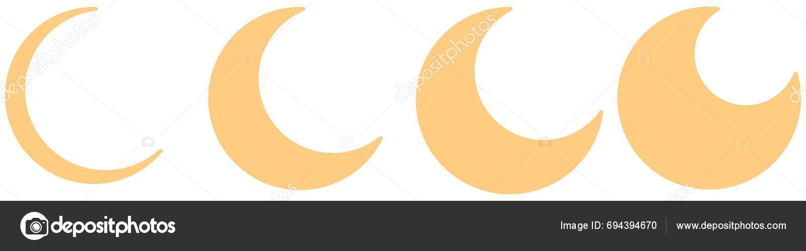 Simbol Ikon Bulan Sabit Simbol Vektor Sabit Vektor Stok oleh ©Nuwirana ...