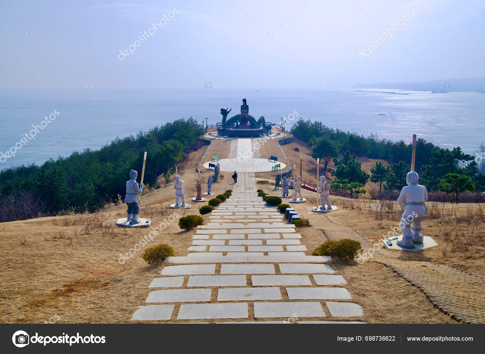 Samcheok City South Korea December 2023 View Atop Rolling Hill — Stock ...