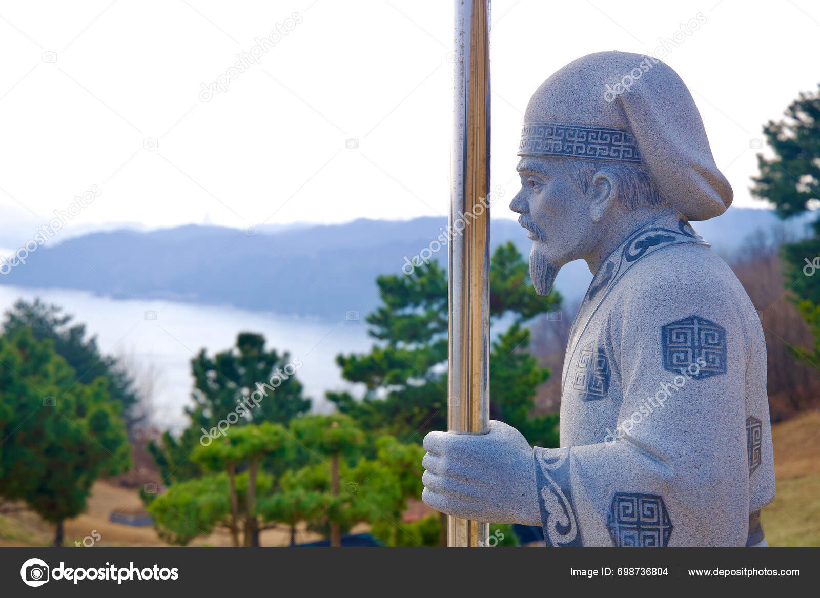 Samcheok City South Korea December 2023 Stone Sculpture Silla Era ...