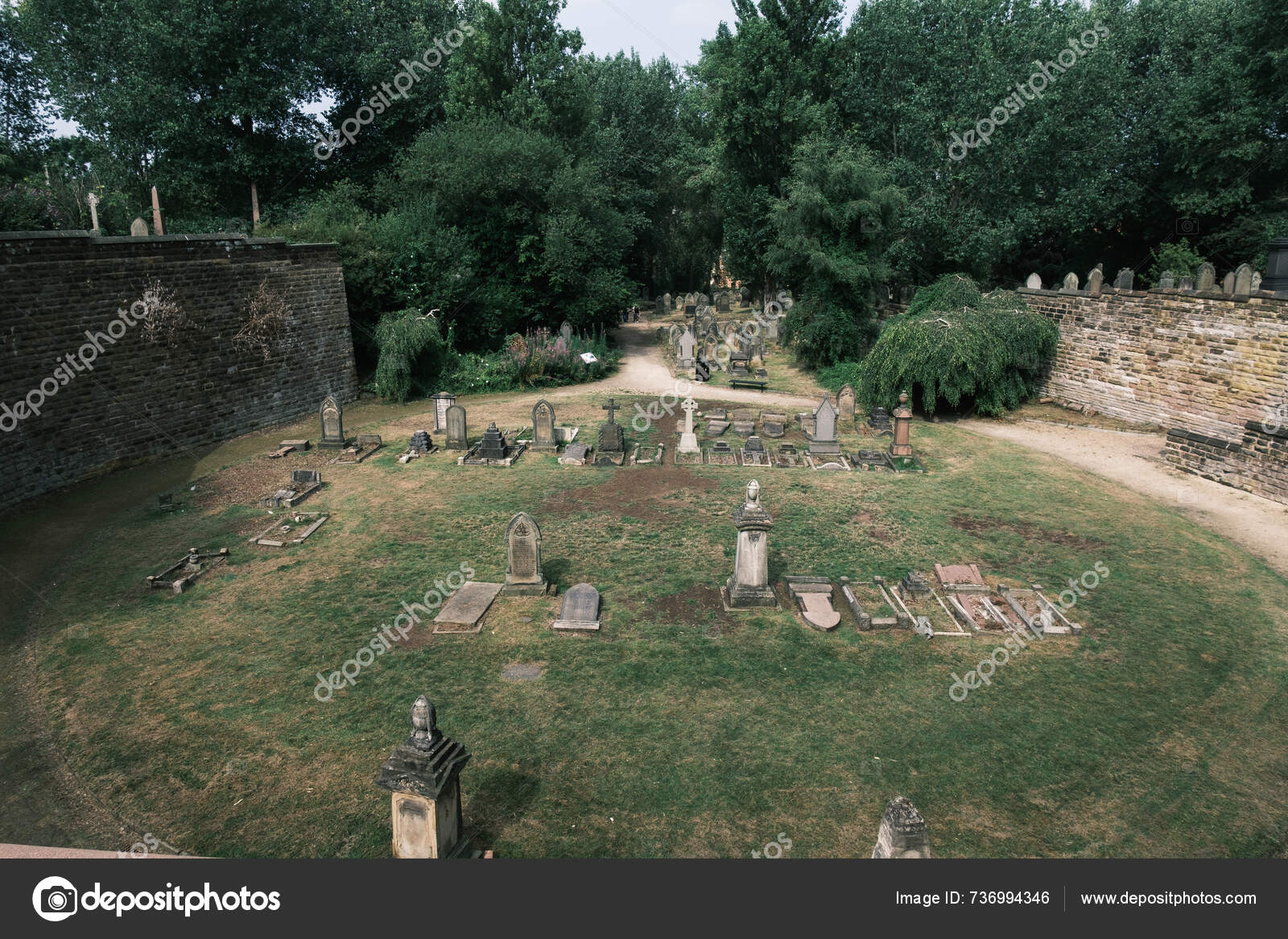 View Brookfields Cemetery Cemetery Dating Back 1847 Birmingham August ...