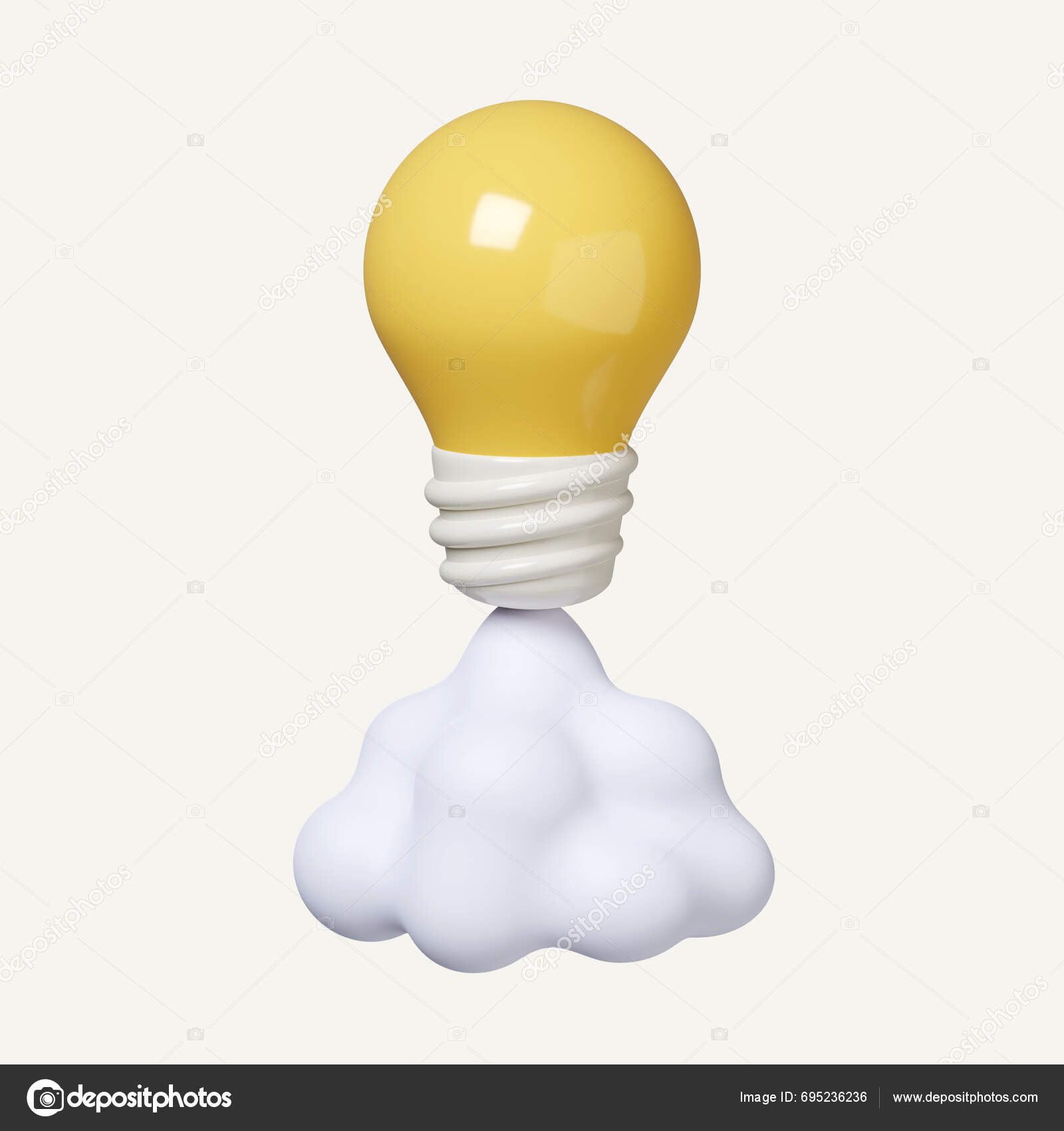 Light Bulb Launch Icon Creative Thinking Ideas Innovation Concept Fresh ...