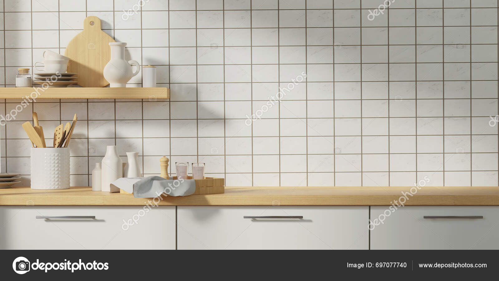 Minimal Cozy Counter Mockup Design Product Presentation Background ...